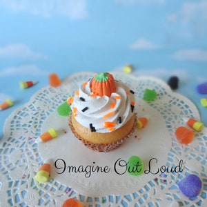 Fake Cupcake Halloween SINGLE Sprinkle Pumpkin Display Decor - Etsy