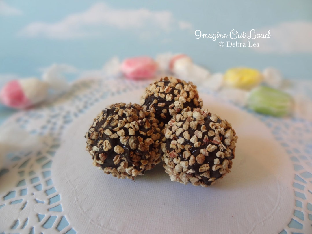 FAUX Truffle Fake Cake Pop Set Chocolate With Nuts Props - Etsy