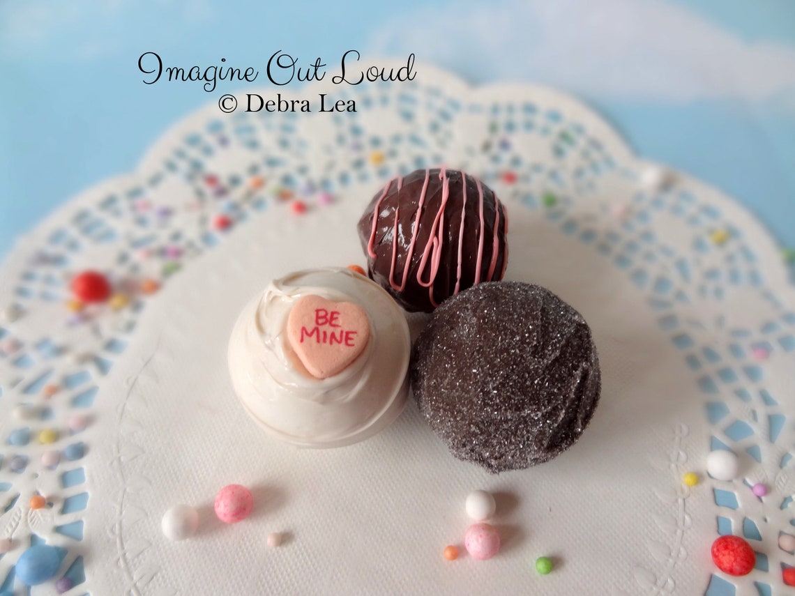 FAUX Truffle Fake Cake Pop Set MIXED Chocolate Valentine's Day Set ...