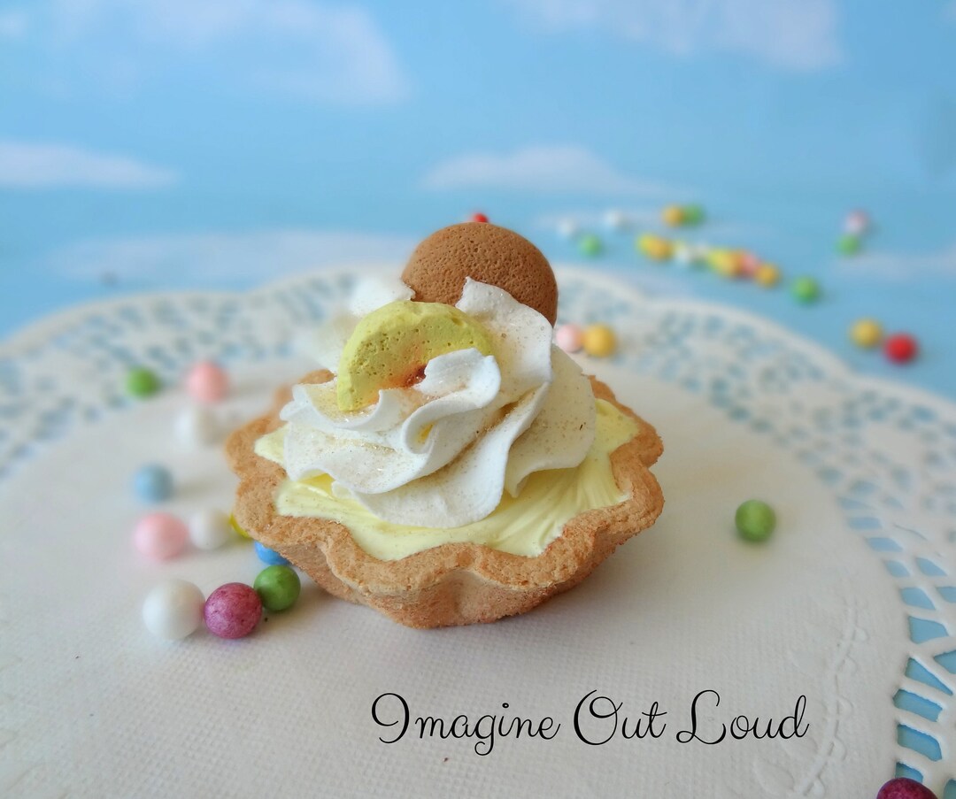 Fake Pie Faux Tart Tartelette Mini Dessert Banana Cream SINGLE - Etsy