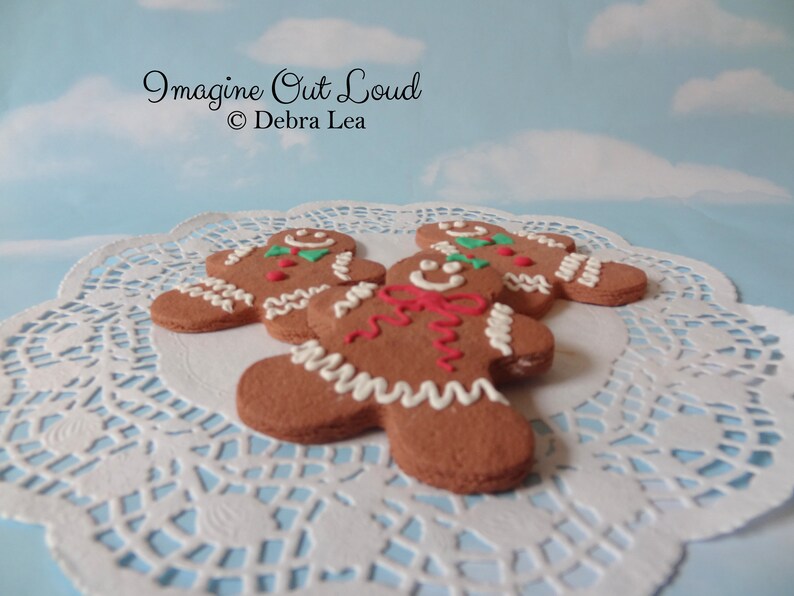 Fake Gingerbread Cookies Set of 3 Handmade Faux Christmas - Etsy