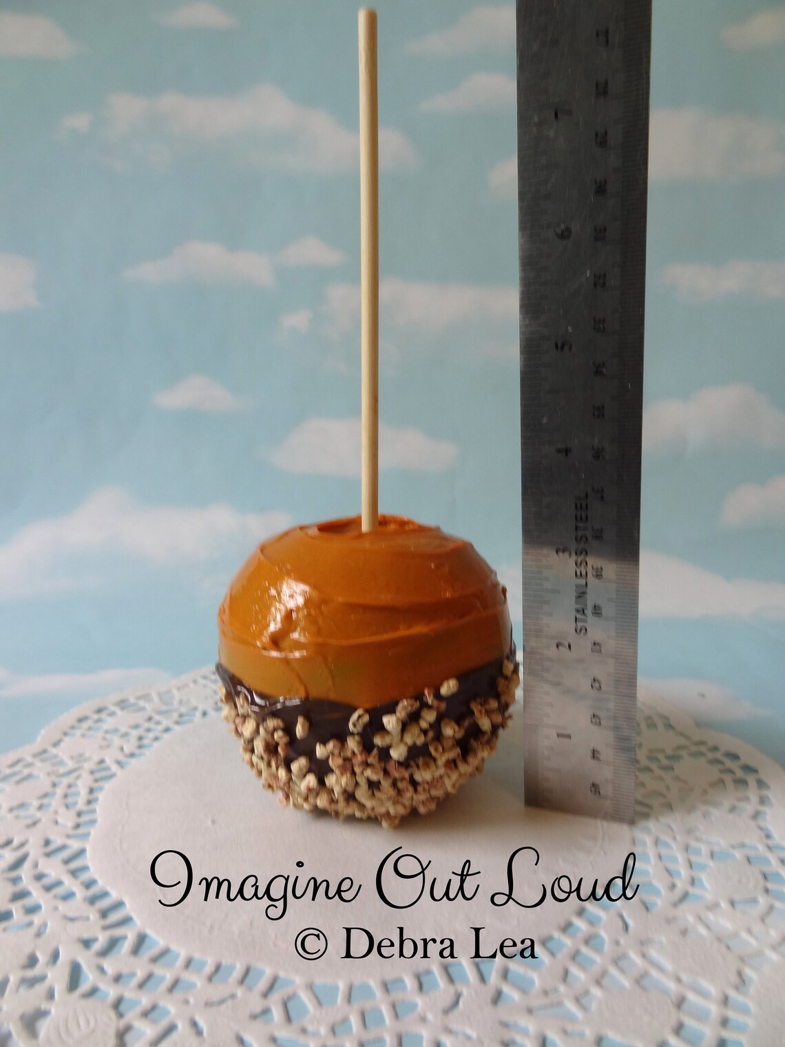 Faux Fake Realistic Caramel Apple With Nuts and Chocolate Home - Etsy