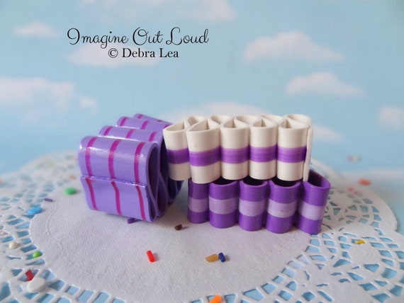 Fake Ribbon Candy Realistic Hand Painted Purple - Etsy