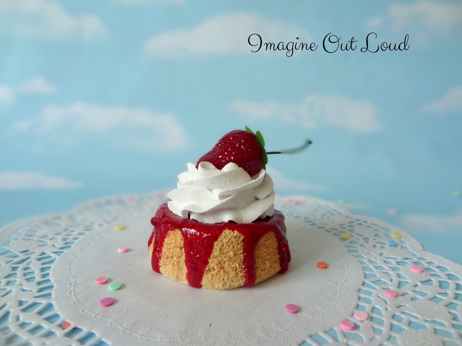 Fake Mini Cake Dessert Strawberry Shortcake - Etsy