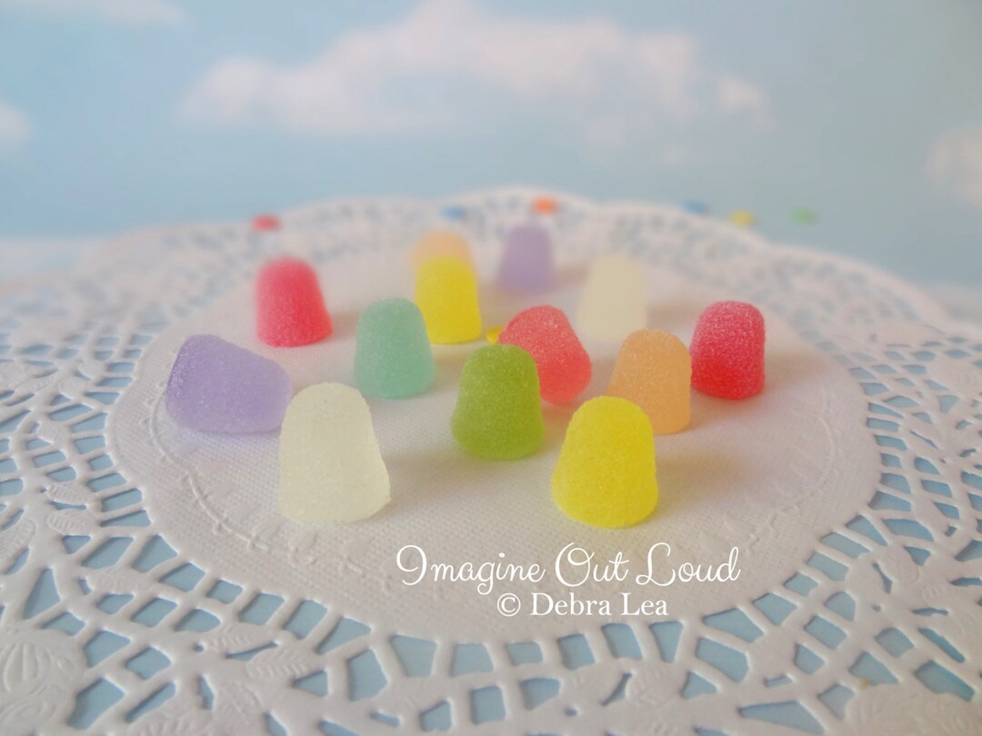 Fake Candy Faux Spice Drops PASTEL Holiday Sweets Rainbow Display Food ...