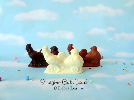 Fake Easter Chocolate Rooster and Chick Handmade Faux Spring - Etsy