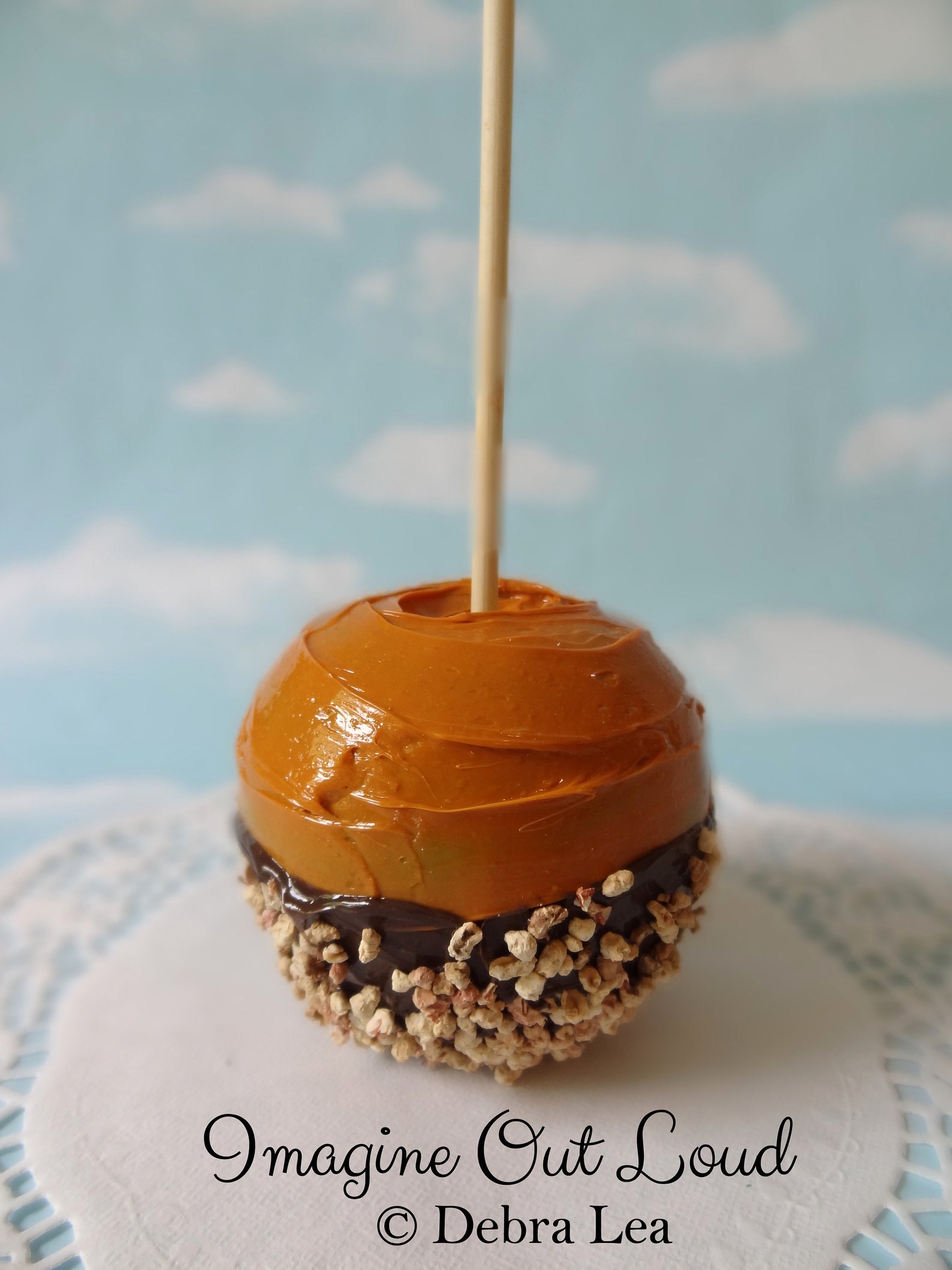 Faux Fake Realistic Caramel Apple With Nuts and Chocolate Home - Etsy