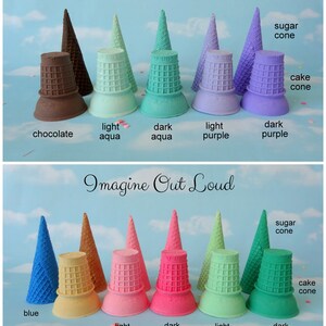 Fake Ice Cream Tall CONE COLOR CHOICE Vanilla Chocolate Soft Serve ...