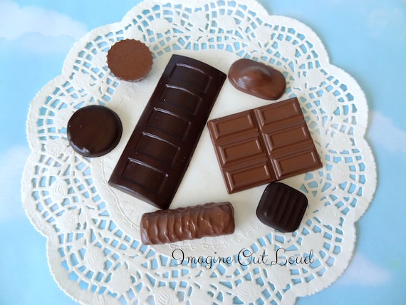 Fake Candy Dark and Milk Chocolate Bars and Pieces ONLY | Etsy