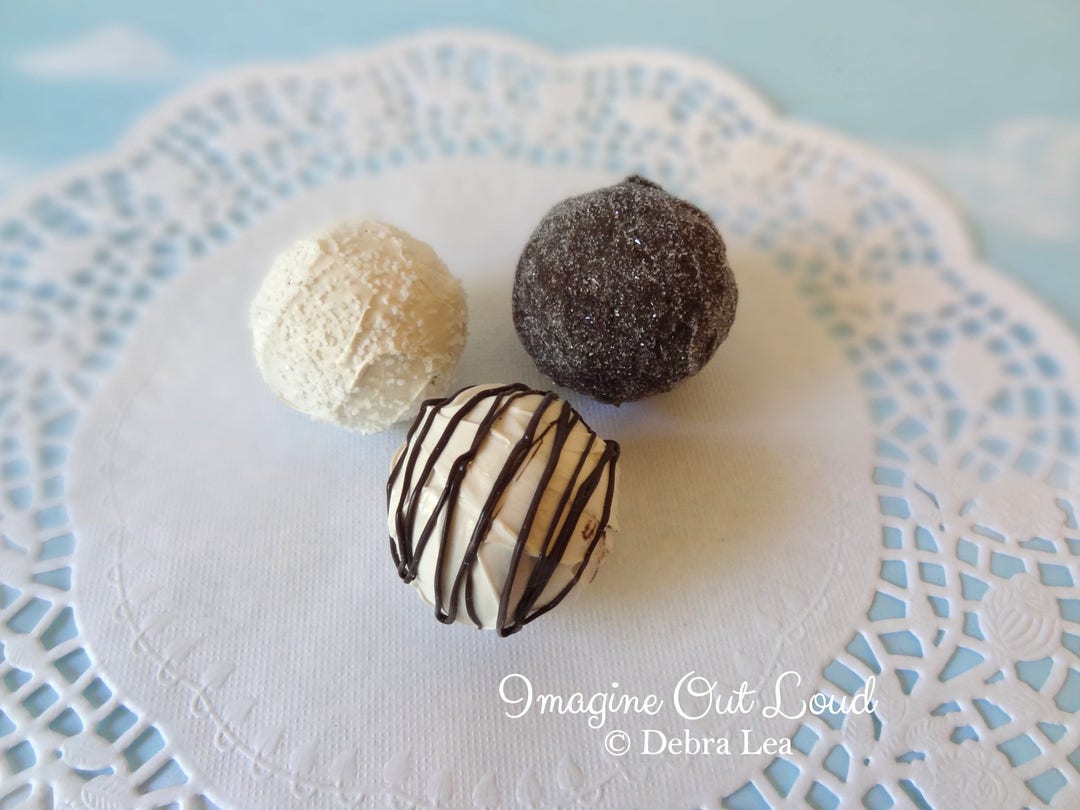 FAUX Truffle Fake Cake Pop Set MIXED Chocolate Set Props TM3-07 - Etsy