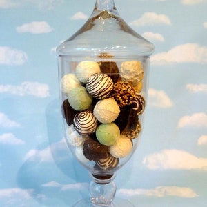 FAUX Chocolate Truffle Set Fake Food Kitchen Prop Decor Display TM3-03 ...