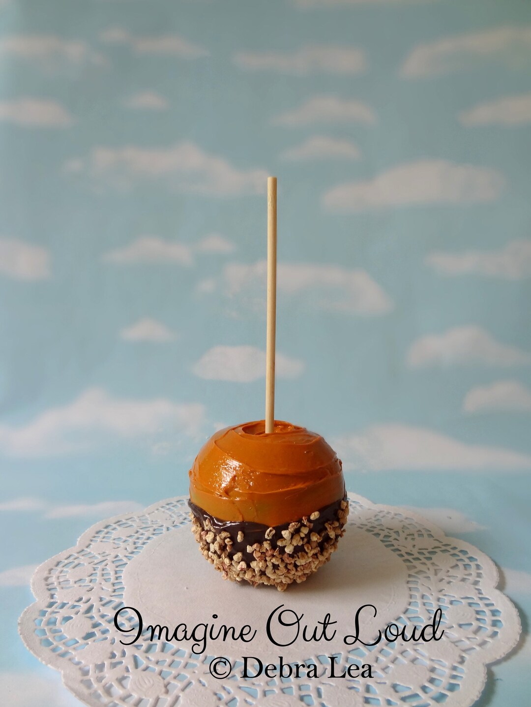 Faux Fake Realistic Caramel Apple With Nuts and Chocolate Home Decor ...