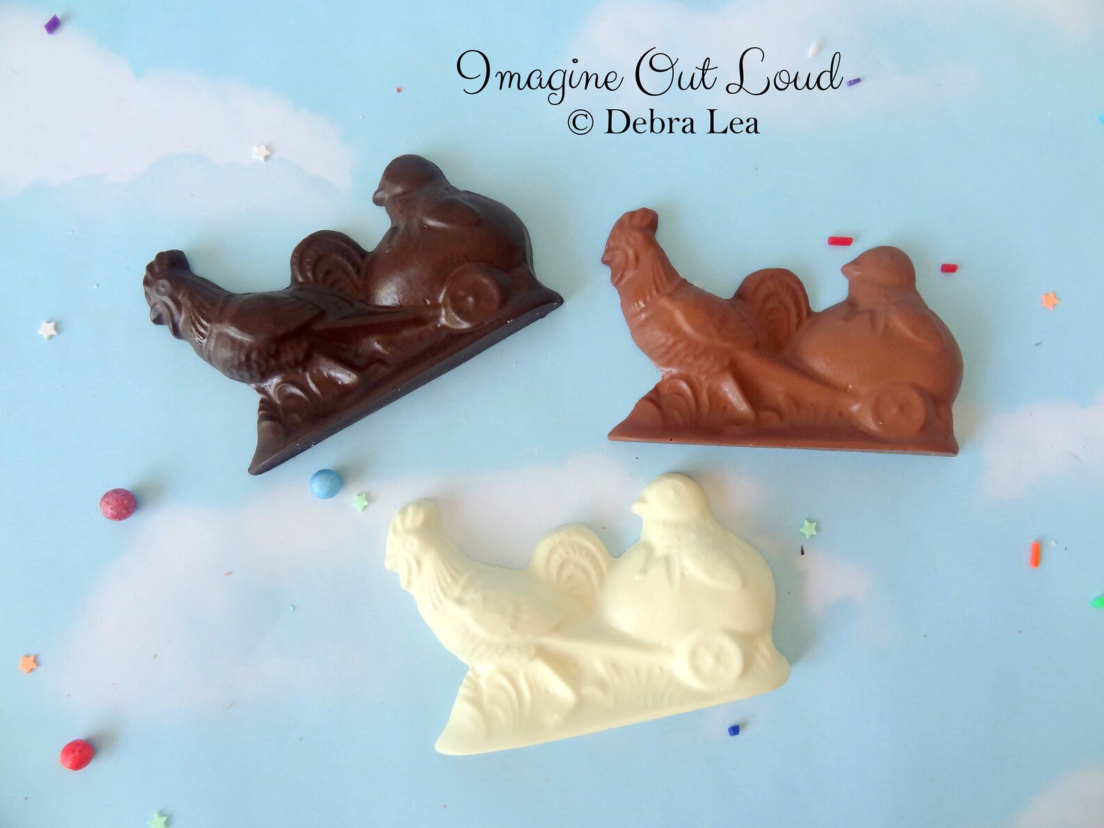 Fake Easter Chocolate Rooster and Chick Handmade Faux Spring - Etsy