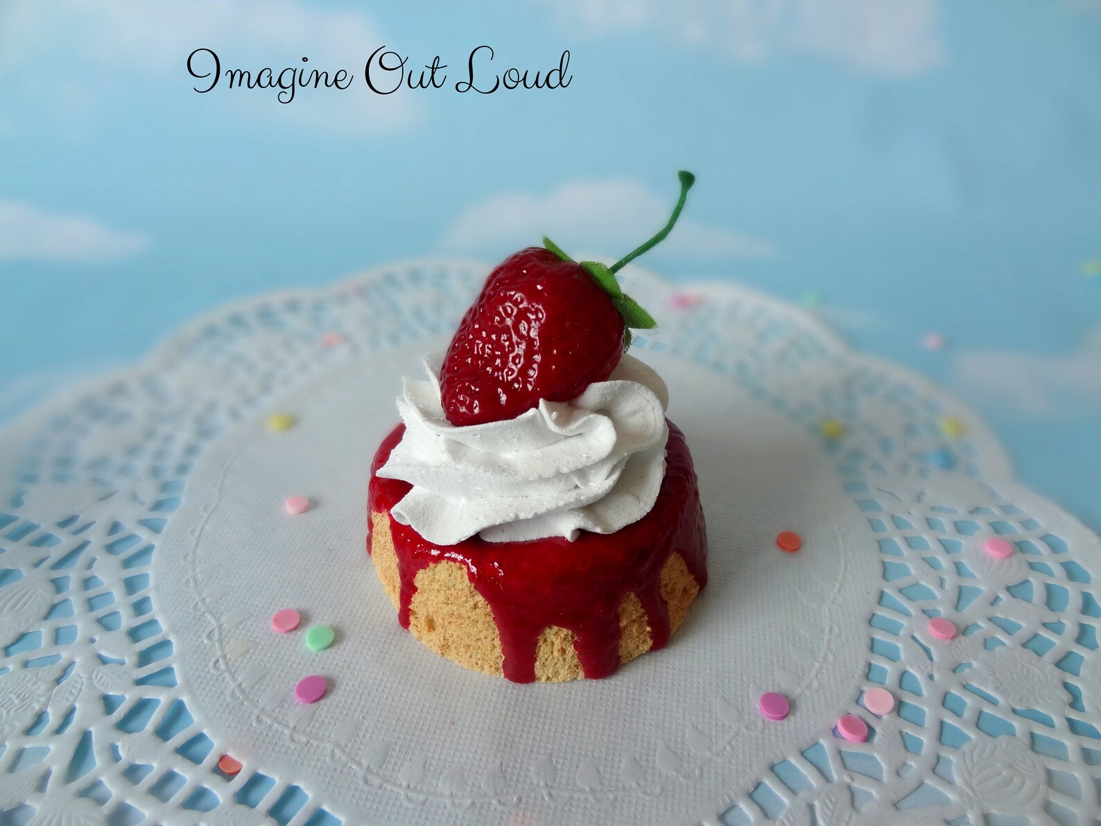 Fake Mini Cake Dessert Strawberry Shortcake - Etsy