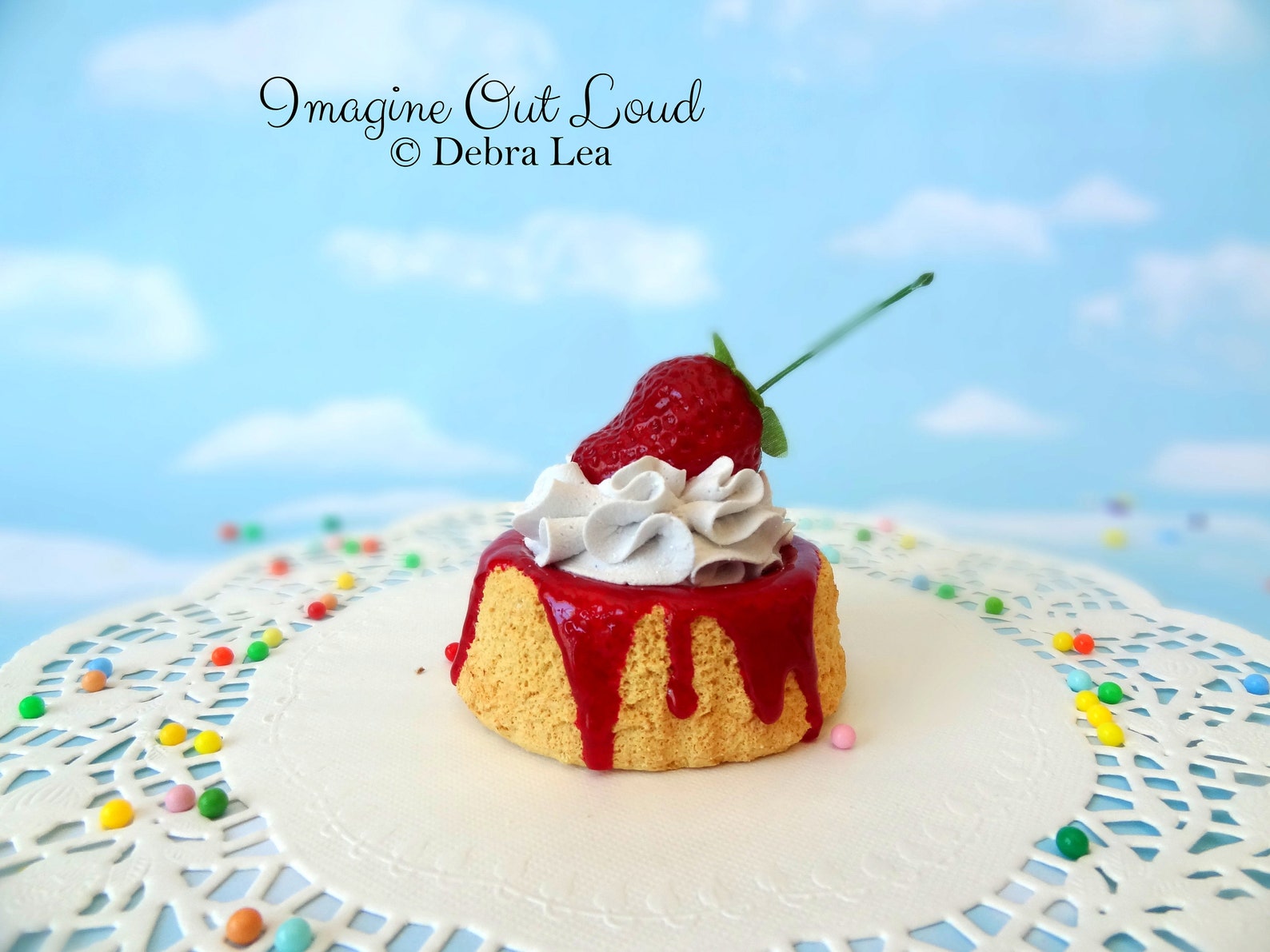 Fake Mini Cake Dessert Strawberry Shortcake - Etsy