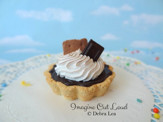 Fake Tart Tartelette Mini Dessert Chocolate Smore Cream SINGLE - Etsy