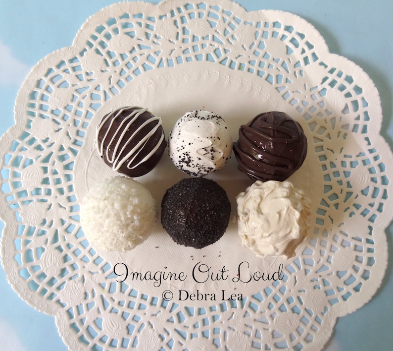 FAUX Fake Chocolate Truffle Set Sprinkles REALISTIC Kitchen TM6-01 - Etsy