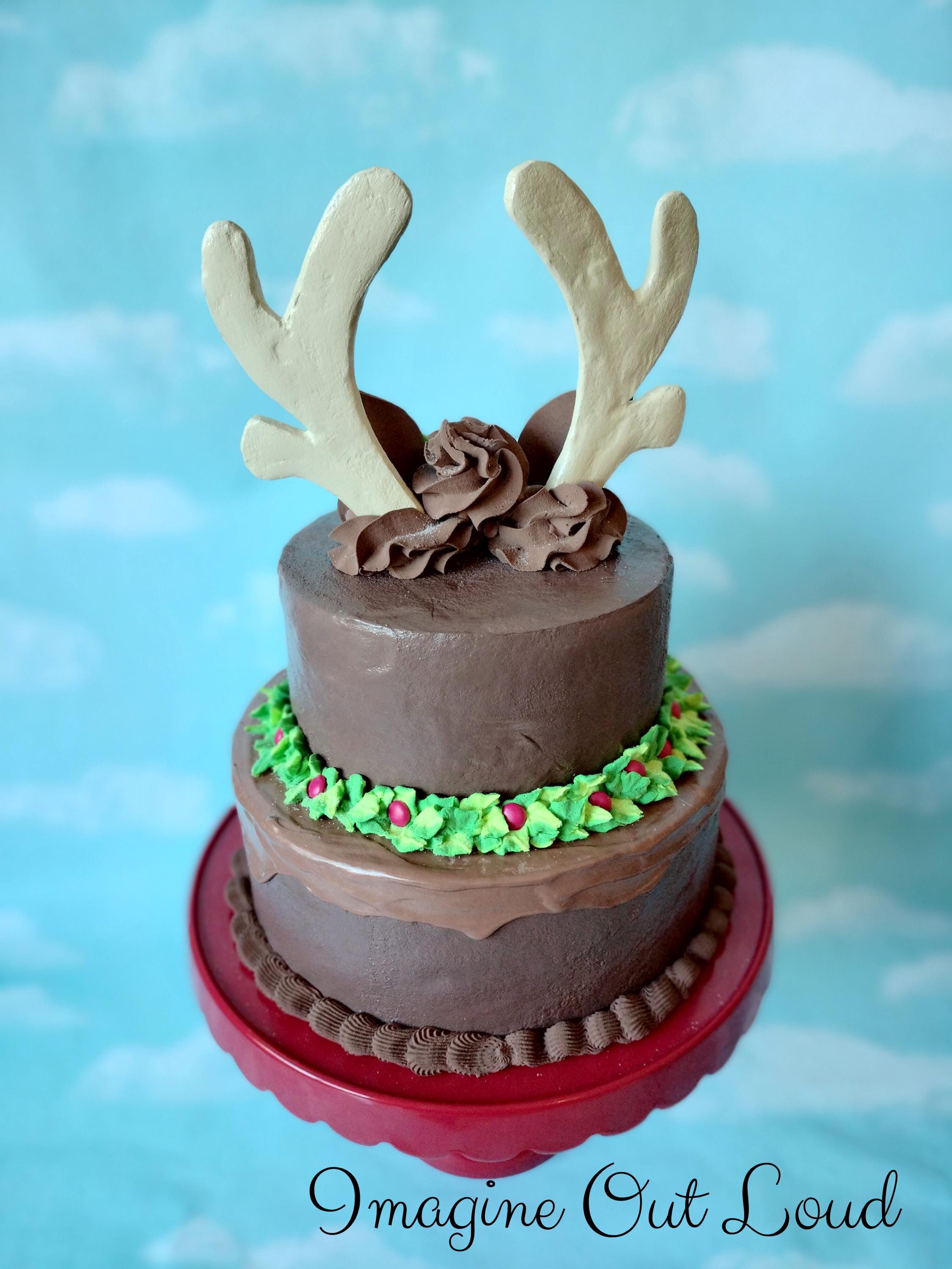 LIMITED EDITION Fake Cake Rudolph Reindeer Christmas Holiday Faux ...