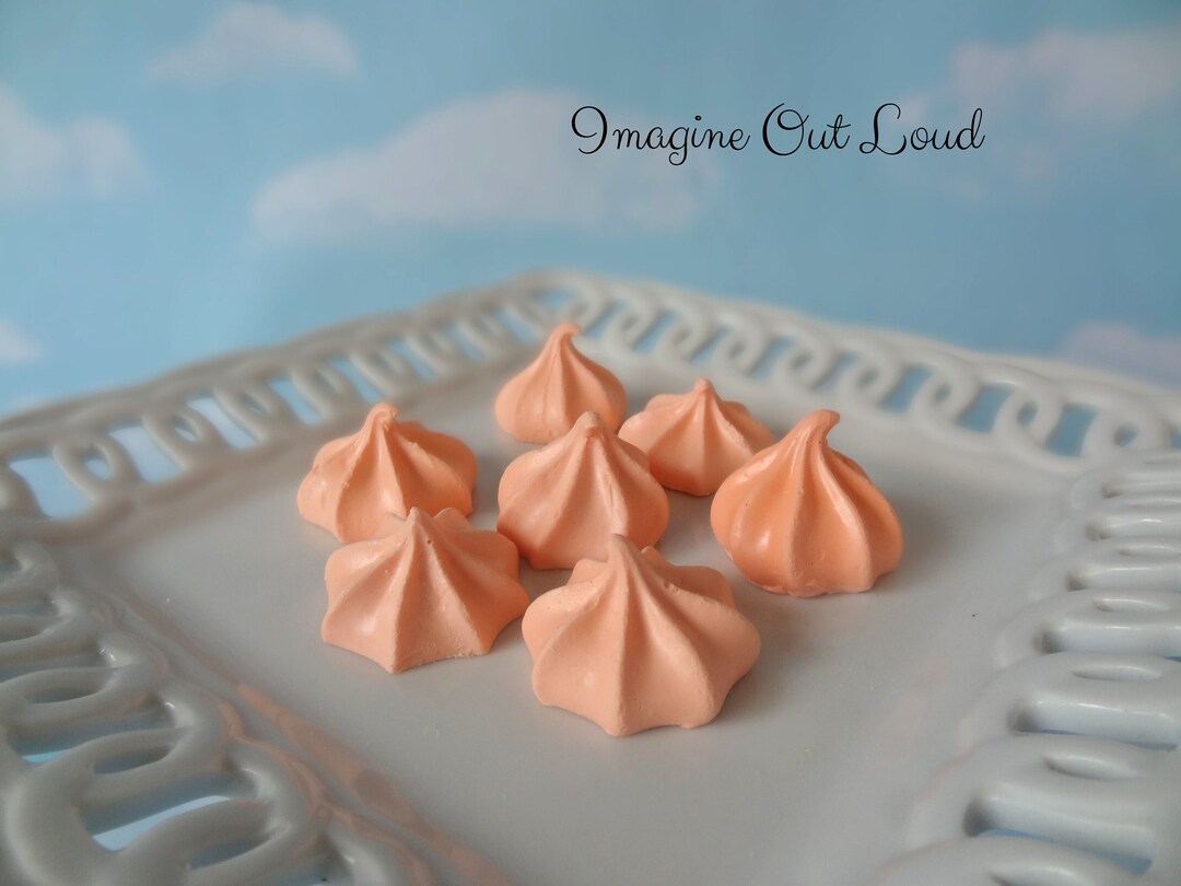 Fake Meringue Kisses Set Light Orange Faux Food Prop Photo Kitchen ...
