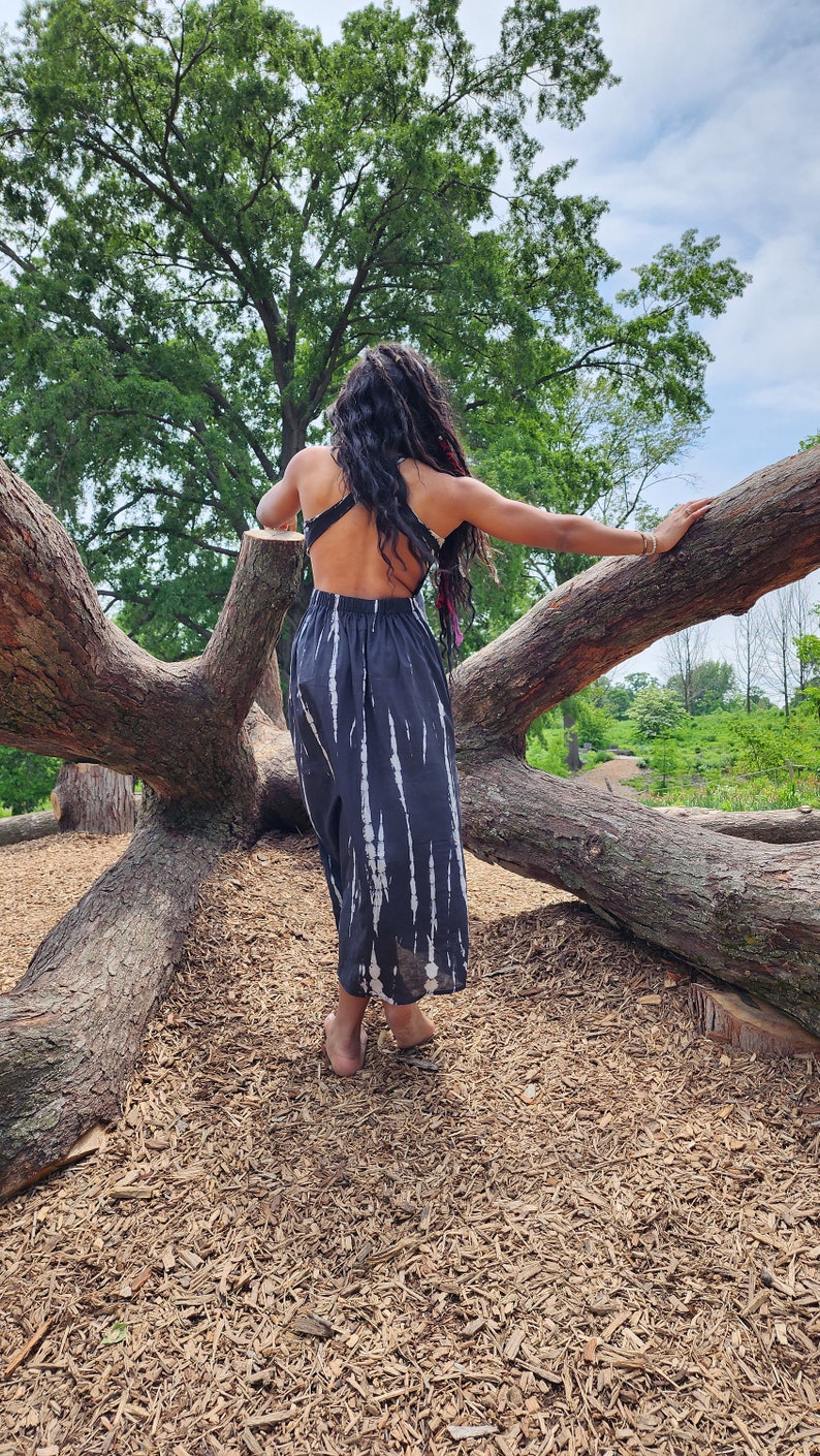 Indian Artisan Shibori Maxi Dress With Open Back Dress - Custom Made by ...