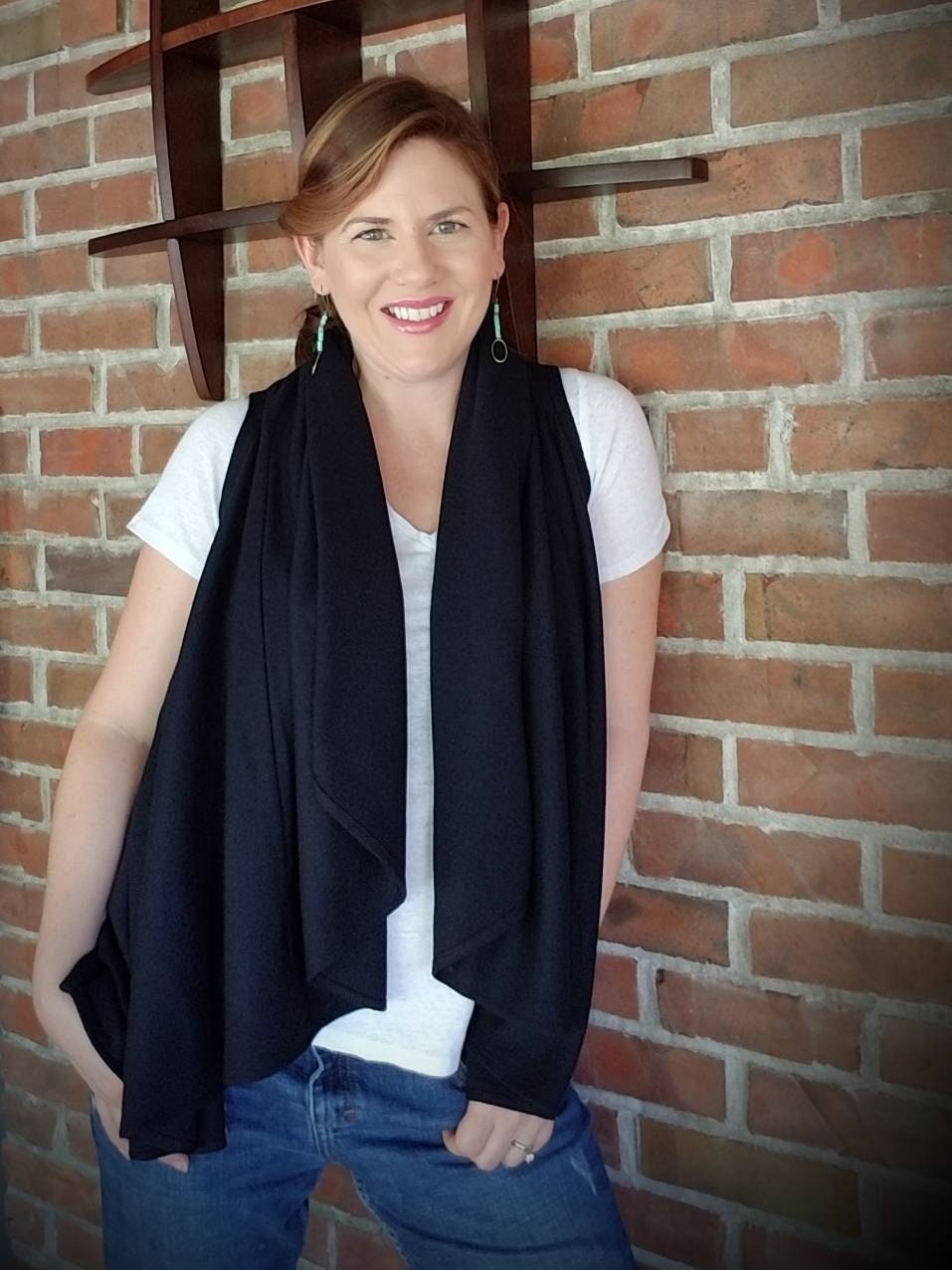 The Waterfall Sweater Vest in Grey Sweater Knit Custom Made - Etsy