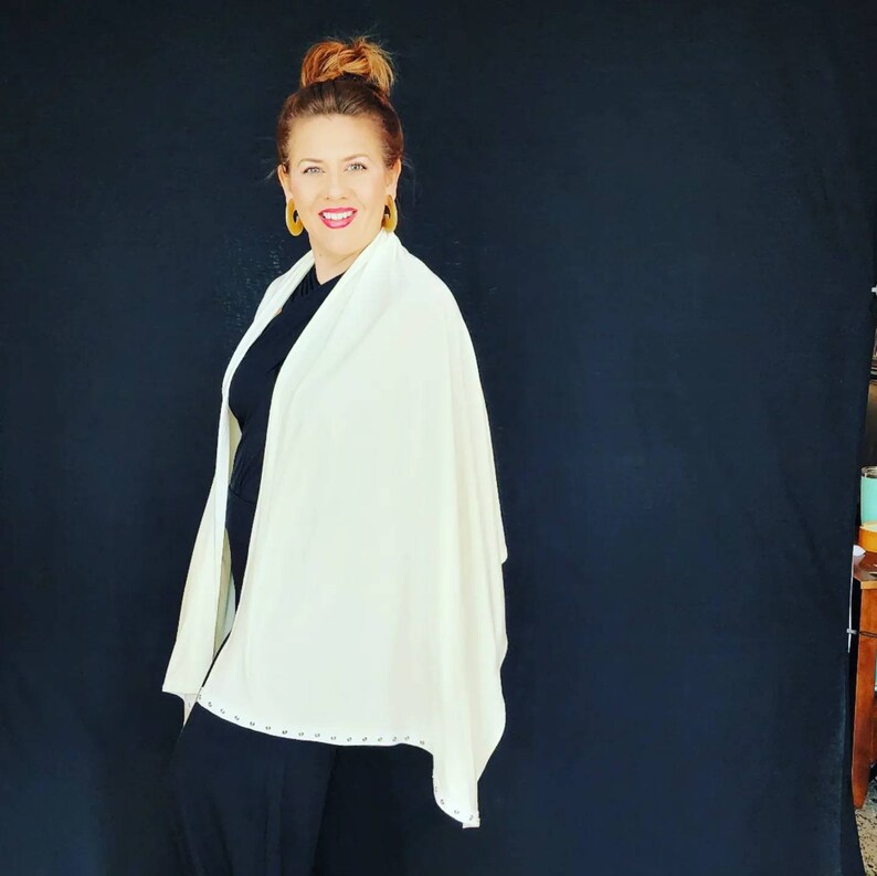 Convertible Scarf With Snaps Made in Bamboo Jersey Knit - Etsy