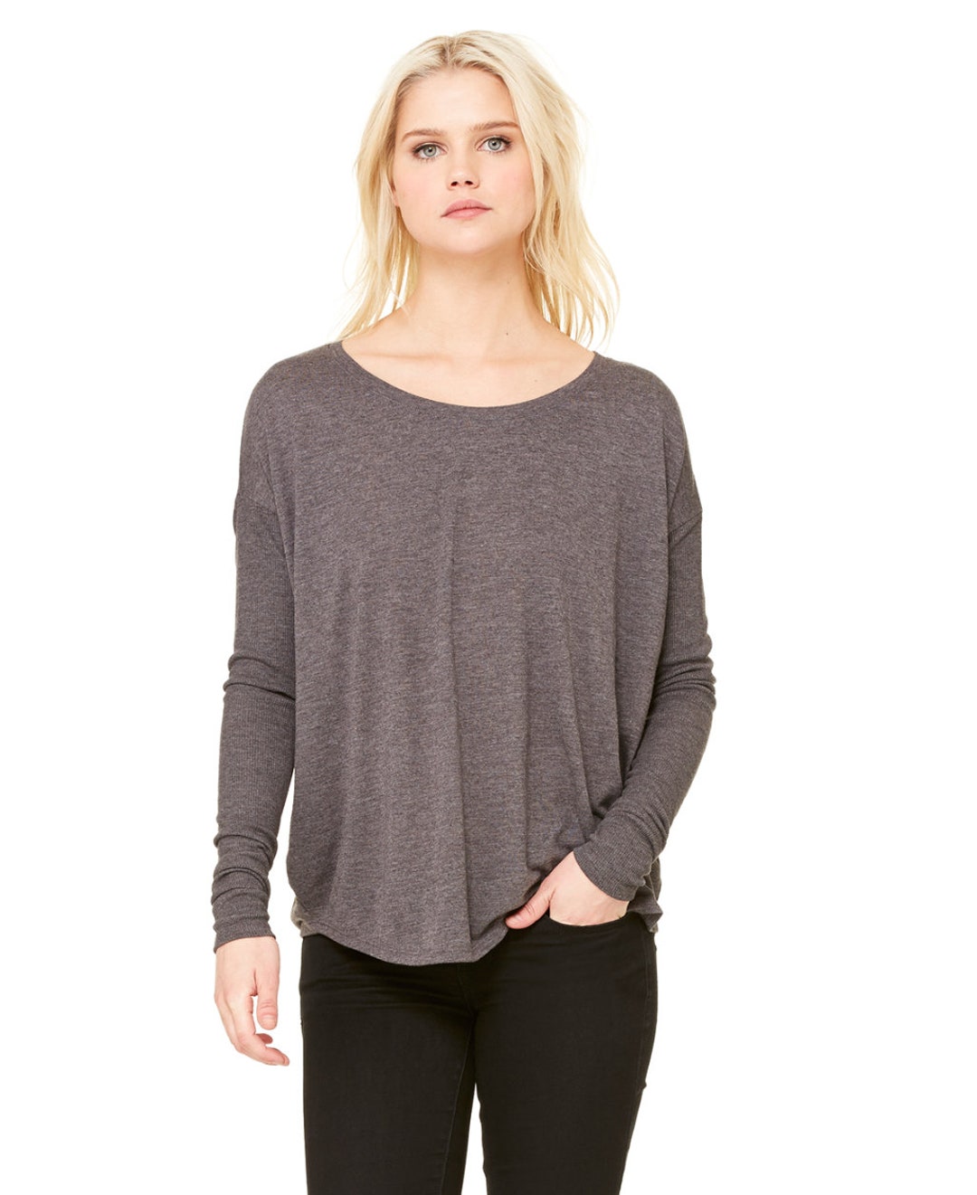 Custom Flowy Long Sleeve Top: Artisan Hand Embroidery or Painted Tee - Etsy