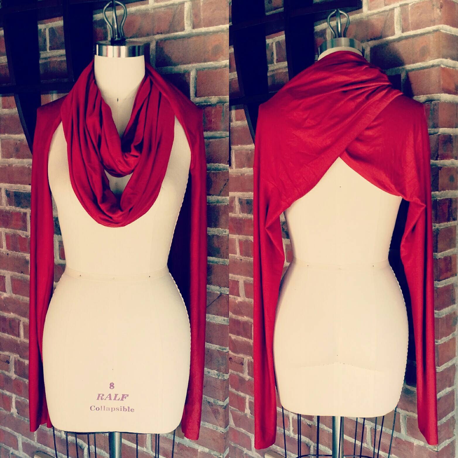 Custom Convertible Scarf Top With Sleeves - Etsy