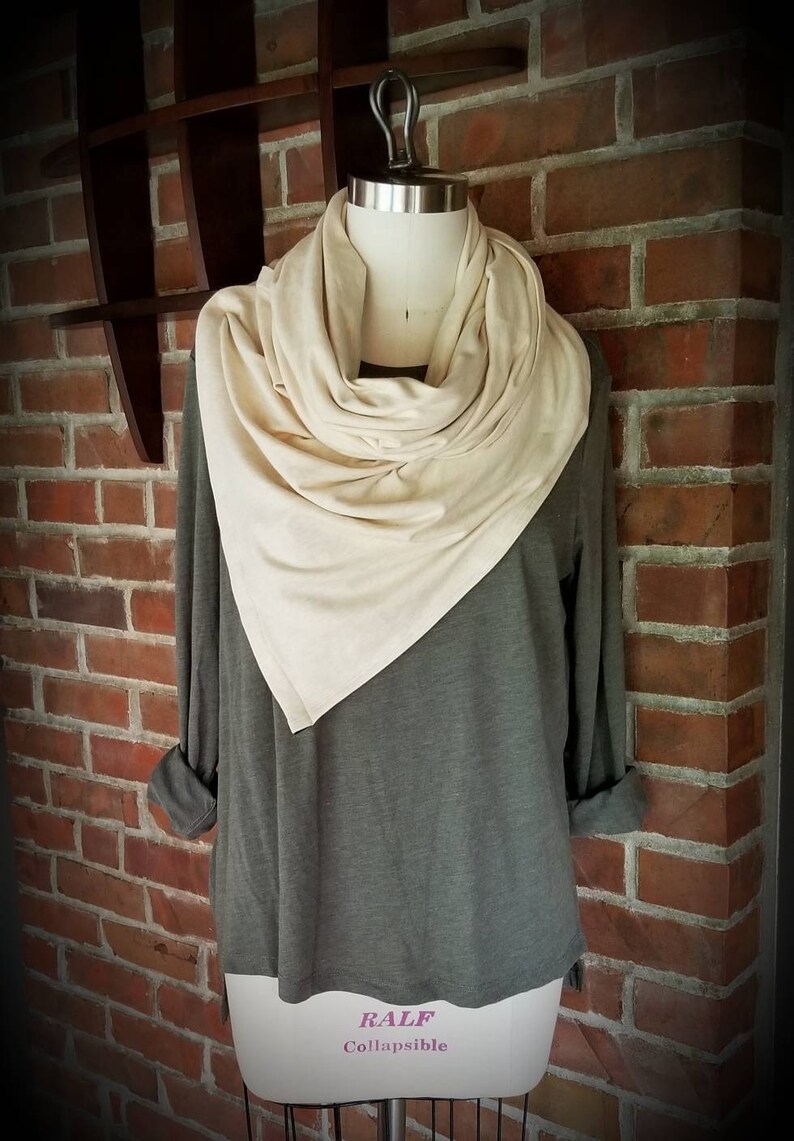 Convertible Scarf With Snaps in French Terry Bamboo Jersey - Custom ...