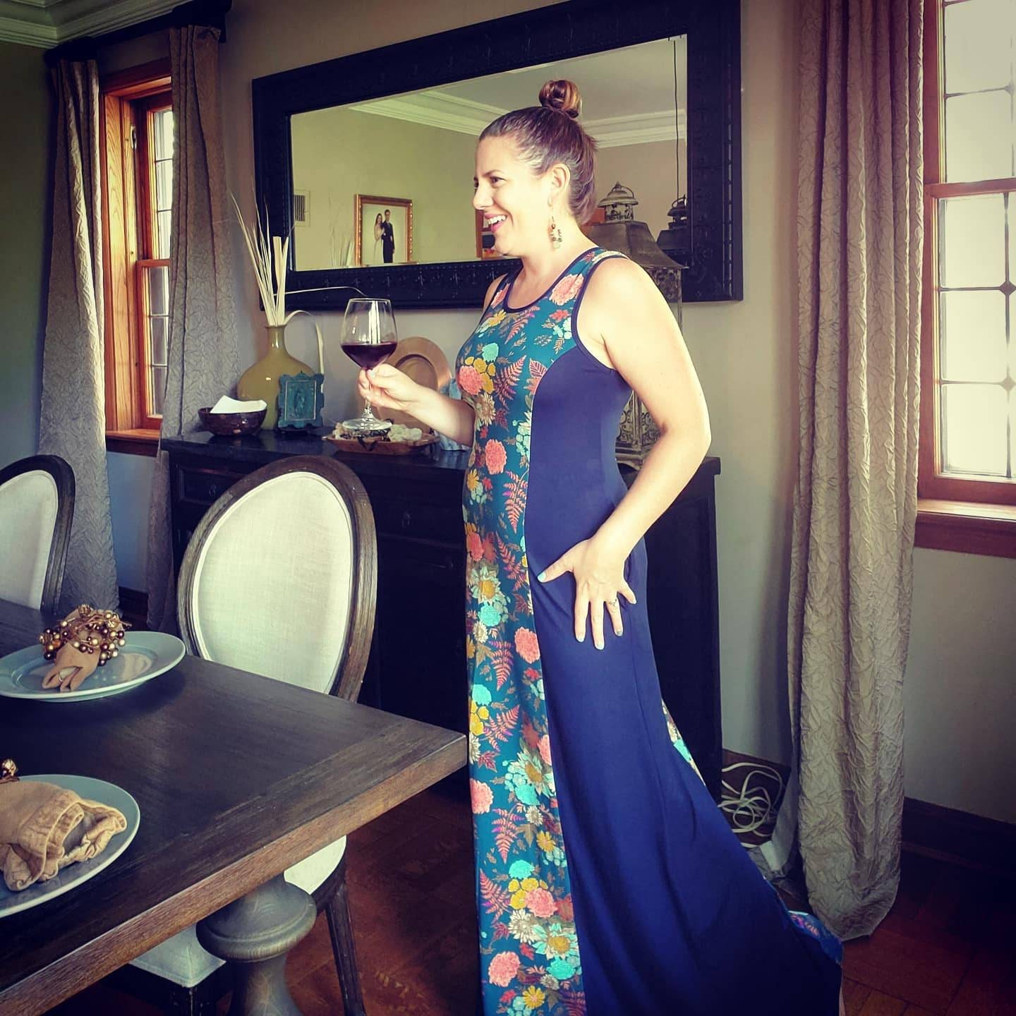 Retro Princess Panel Dress Navy Floral Custom Made by Shanna - Etsy