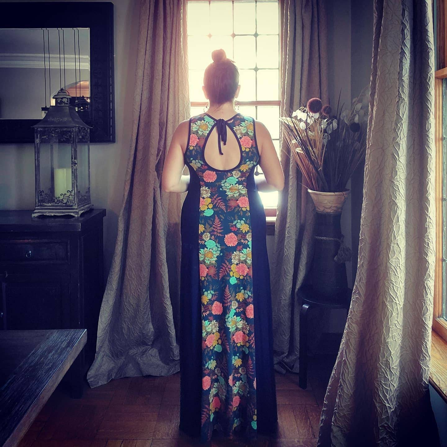 Retro Princess Panel Dress Navy Floral Custom Made by Shanna - Etsy