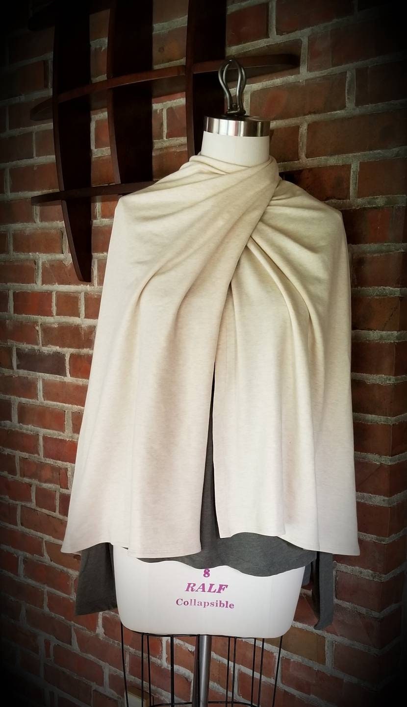 Convertible Scarf With Snaps in French Terry Bamboo Jersey Custom Made ...