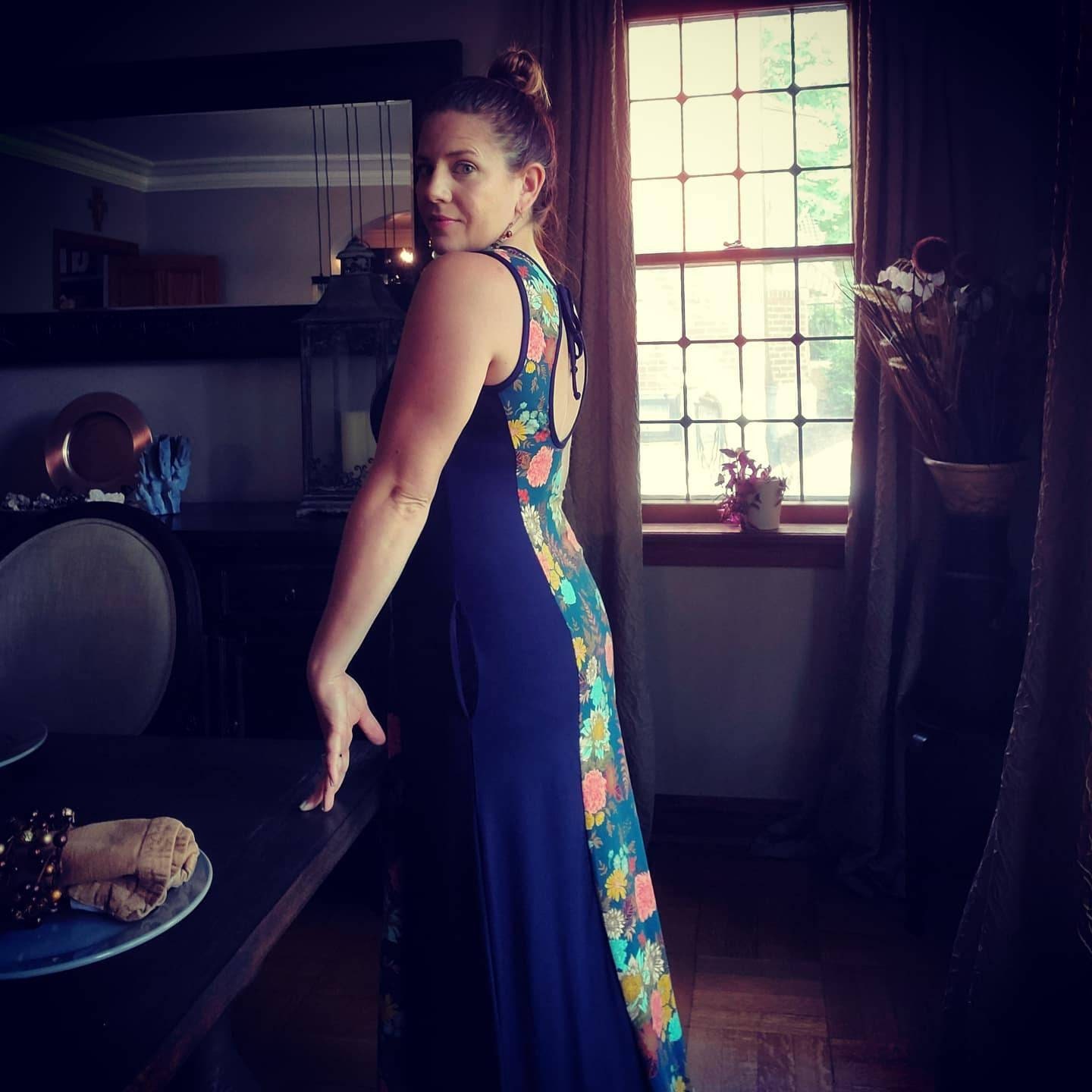 Retro Princess Panel Dress Navy Floral Custom Made by Shanna - Etsy