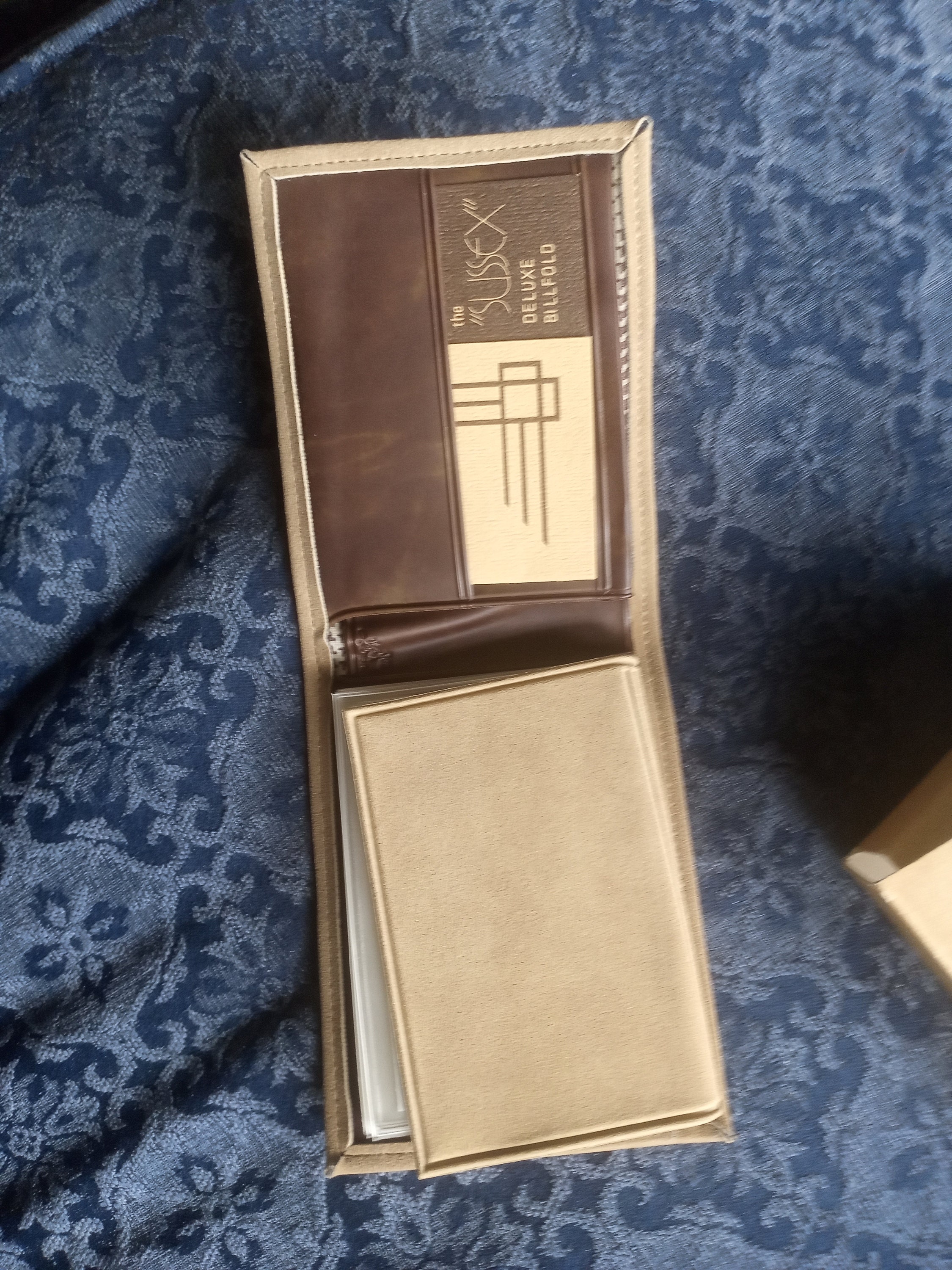 Classic Vintage Real Leather Wallet Art Deco New Old Stock Dead Stock ...