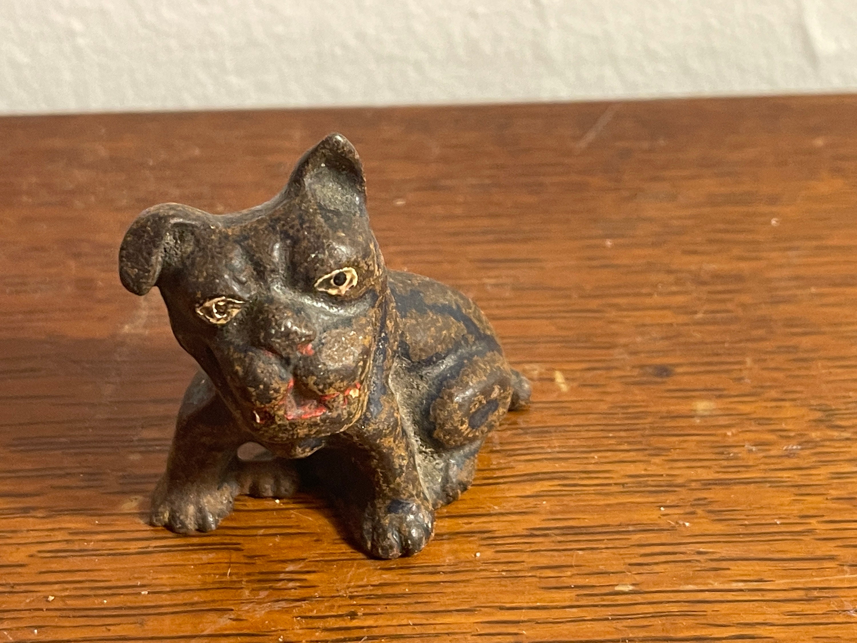 Antique Hubley Cast-iron Bulldog Dog Pencil Holder - Etsy