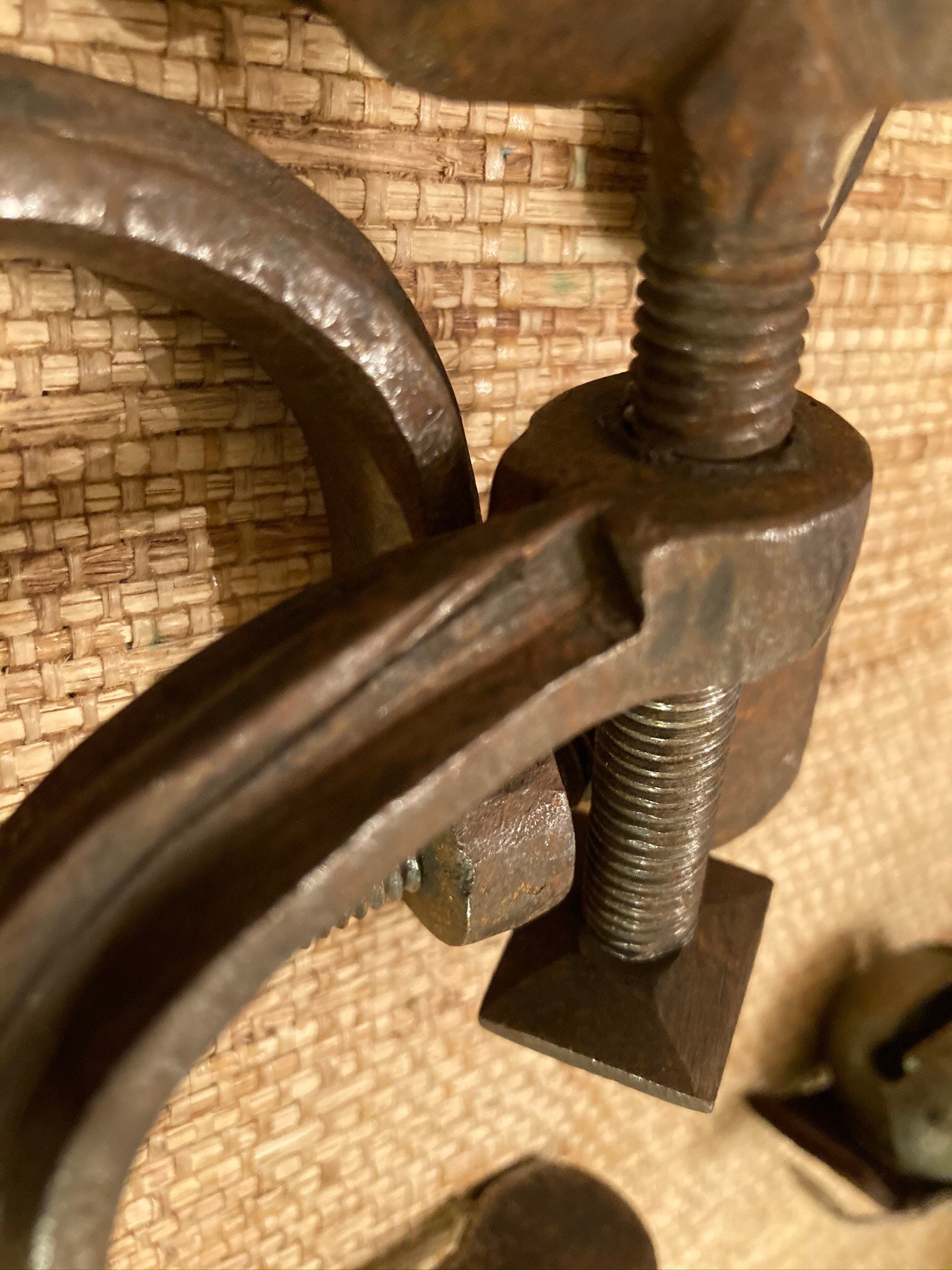 Fancy Colonial American Wrought Iron Quilting Clamps Highly Embellished ...