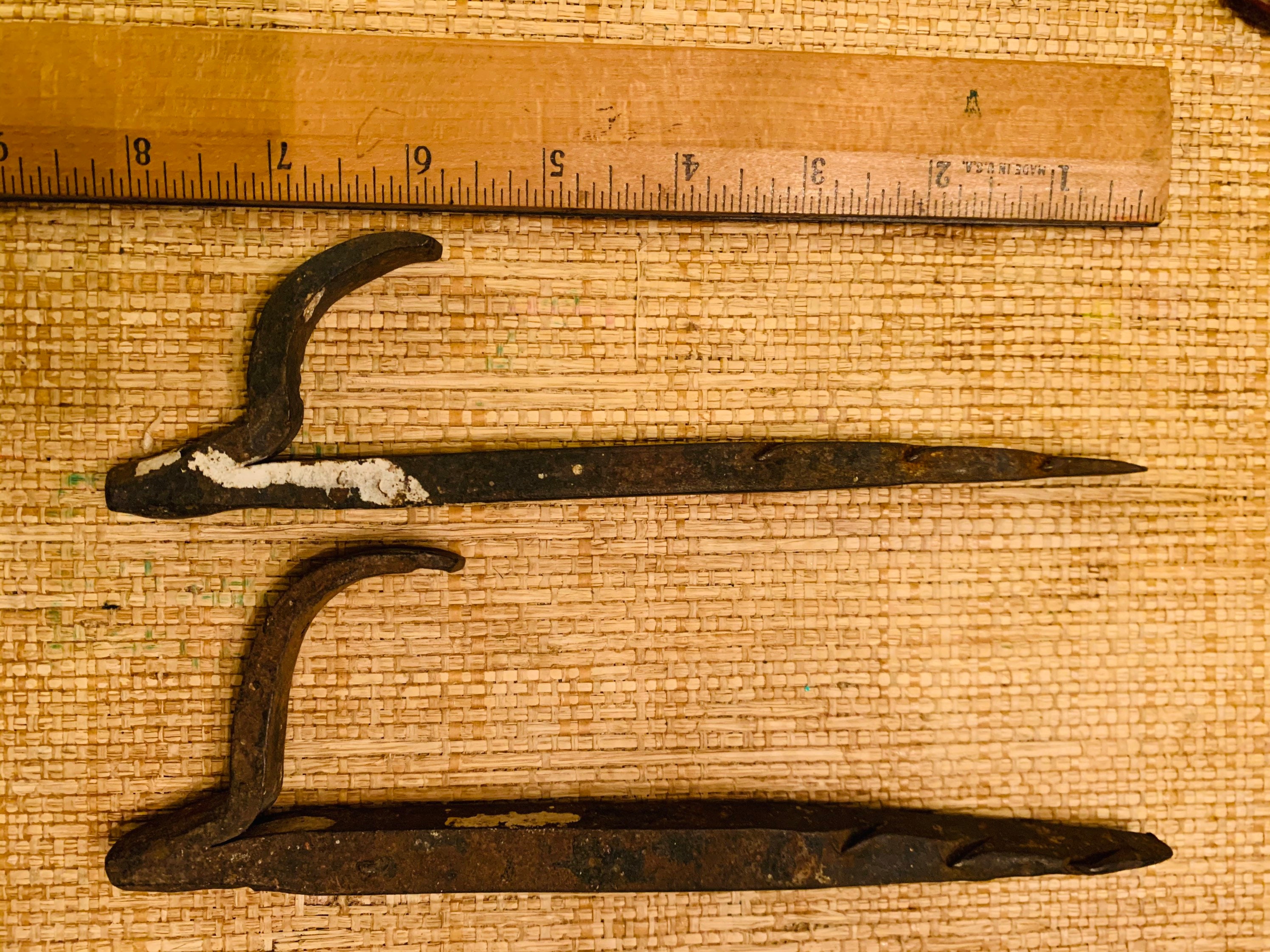 Colonial Wrought Iron Hearth-ware Vertical Mount Hook (pair) - Etsy