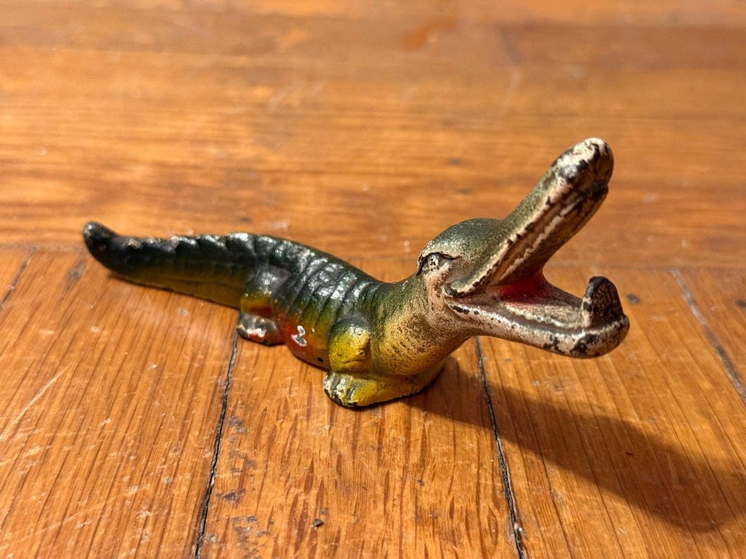 Vintage 1950’s Standing Alligator Bottle Opener Cast Iron - Etsy