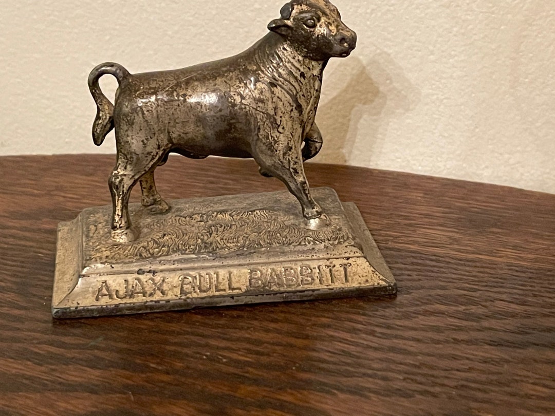 Ajax Bull Babbitt Paperweight — Metal Alloy - Etsy