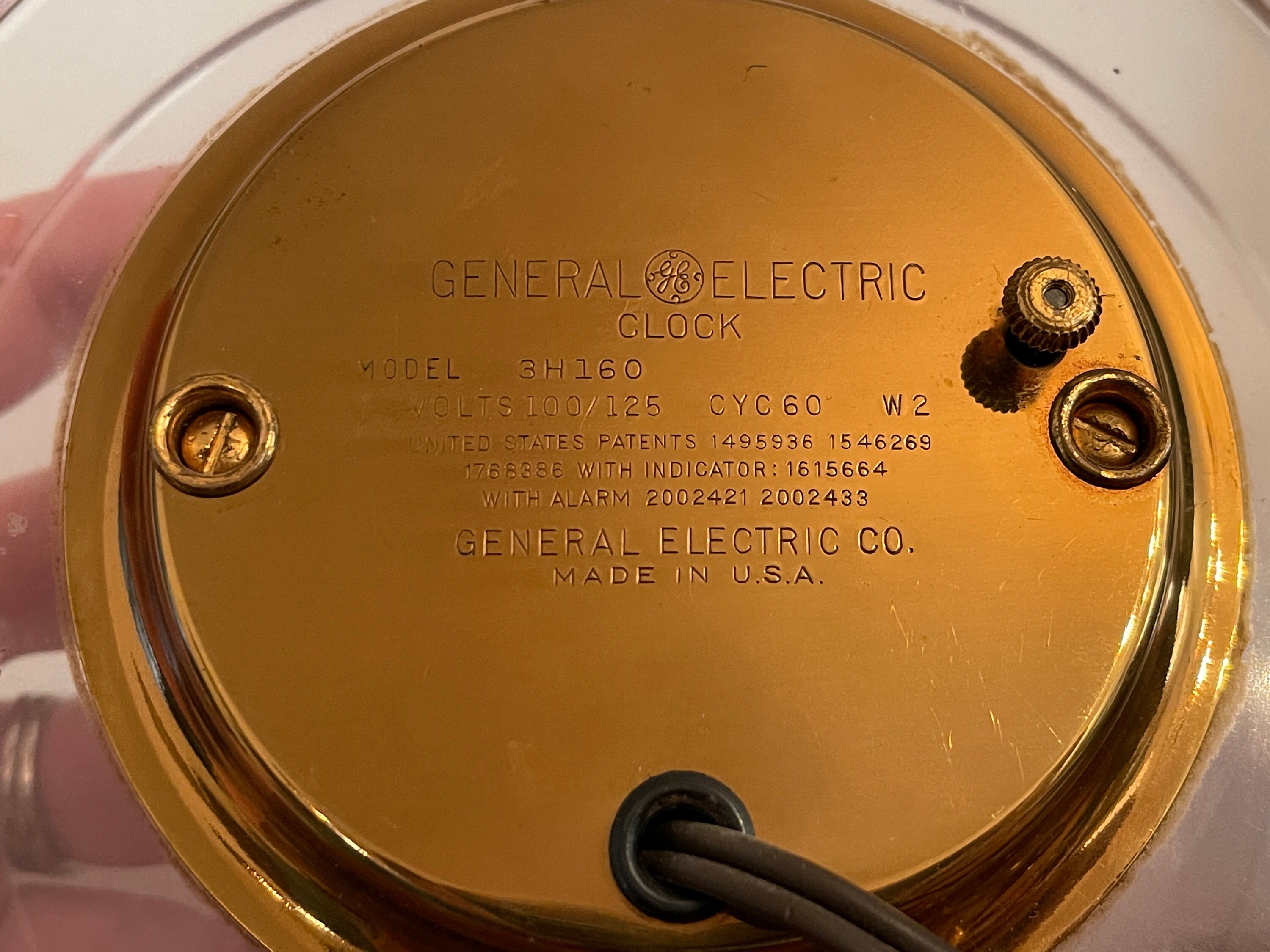 Art Deco General Electric Rapture Electric Clock 1940's 3H160 Desk ...