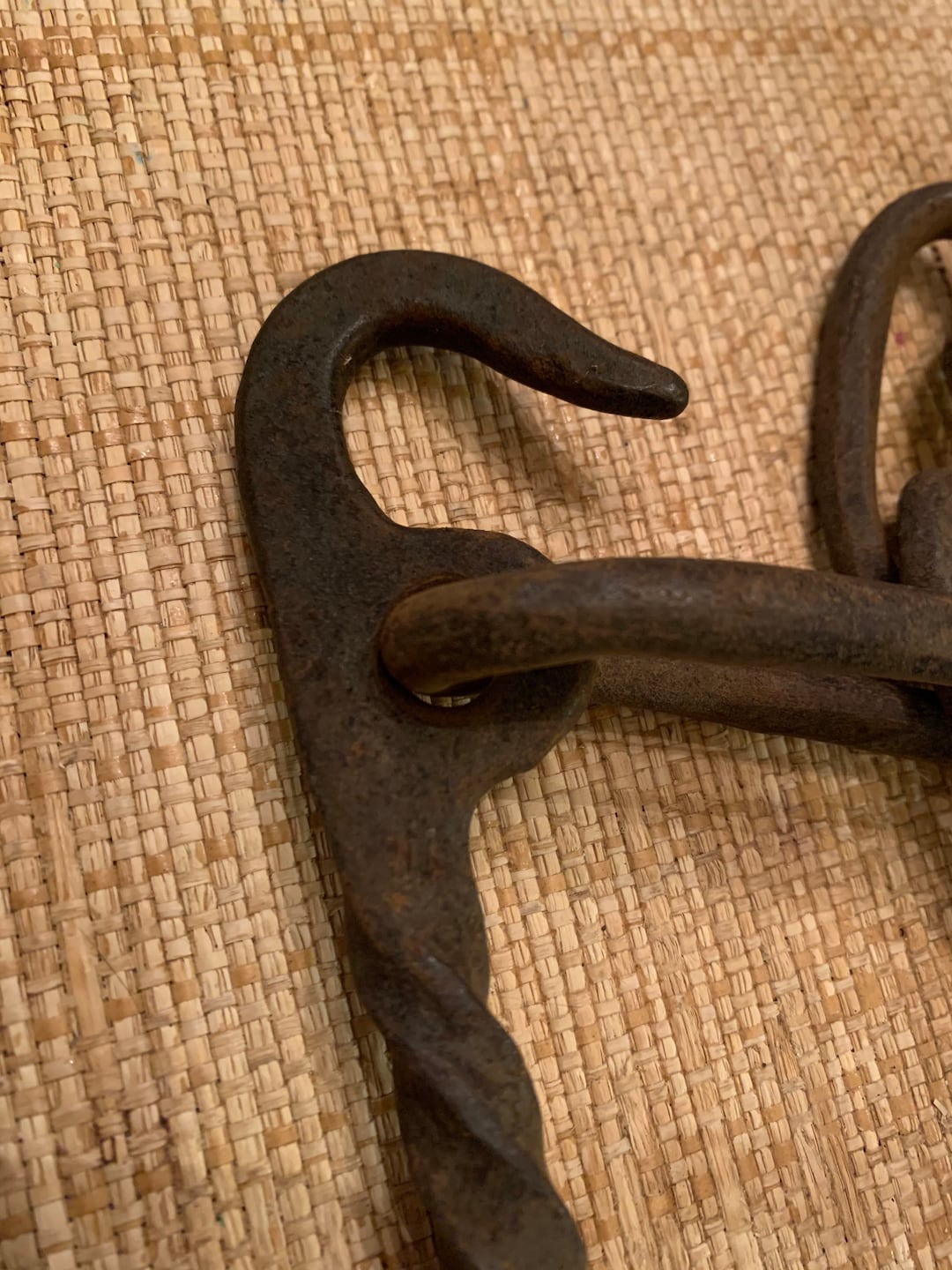 Antique Hand Forged Double Hook Trammel Great Wall Design Feature ...