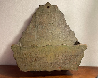 Early Wall Box Antique Primitive Hanging Wooden Container - Etsy
