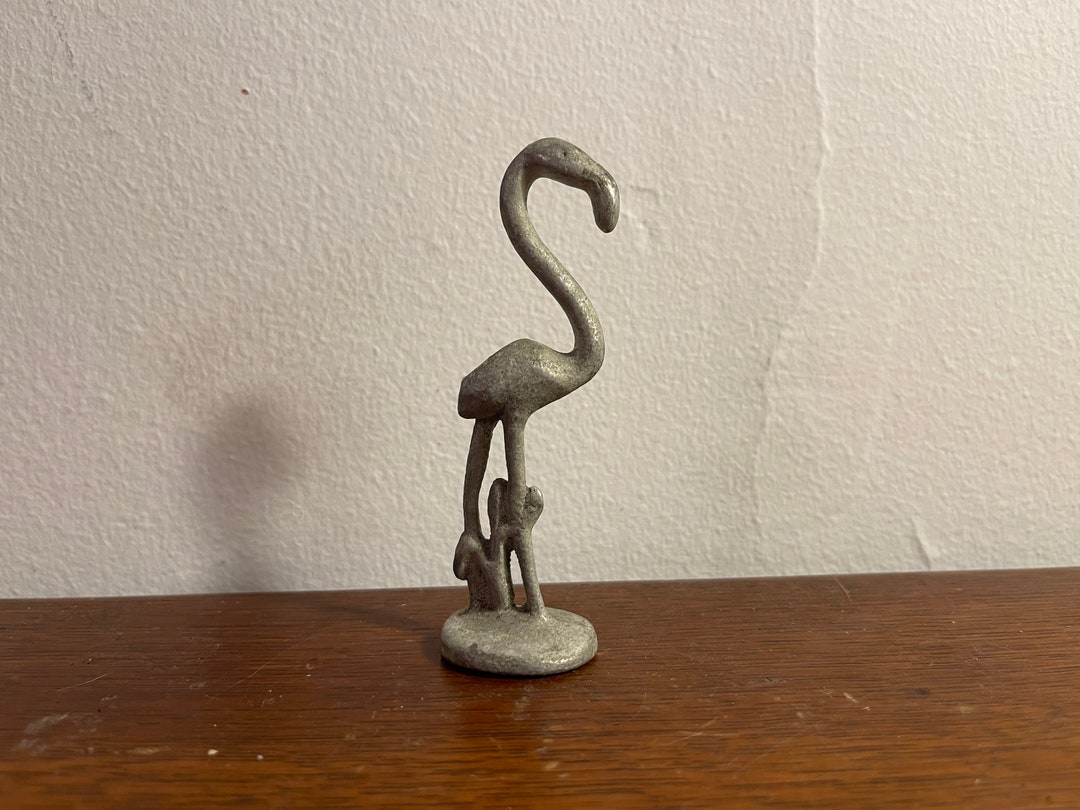 Vintage Cast Iron Flamingo Paperweight Souvenir - Etsy