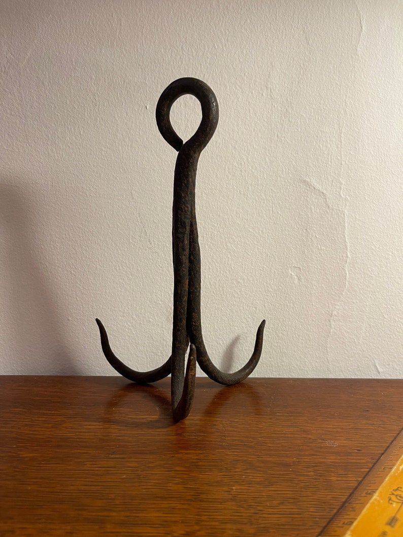 Three Prong Colonial Wrought Iron Poultry Hook - Etsy