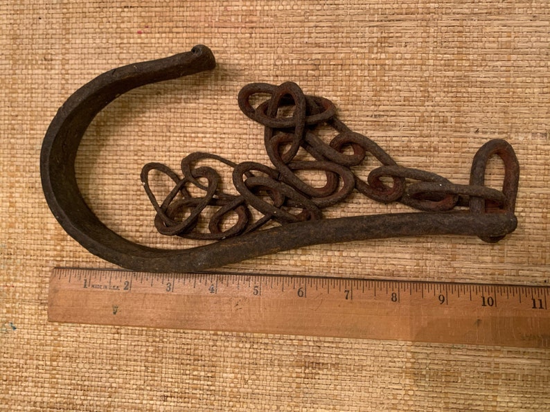 Antique Hand Forged Large Hook and Chain Great Wall Design Feature - Etsy