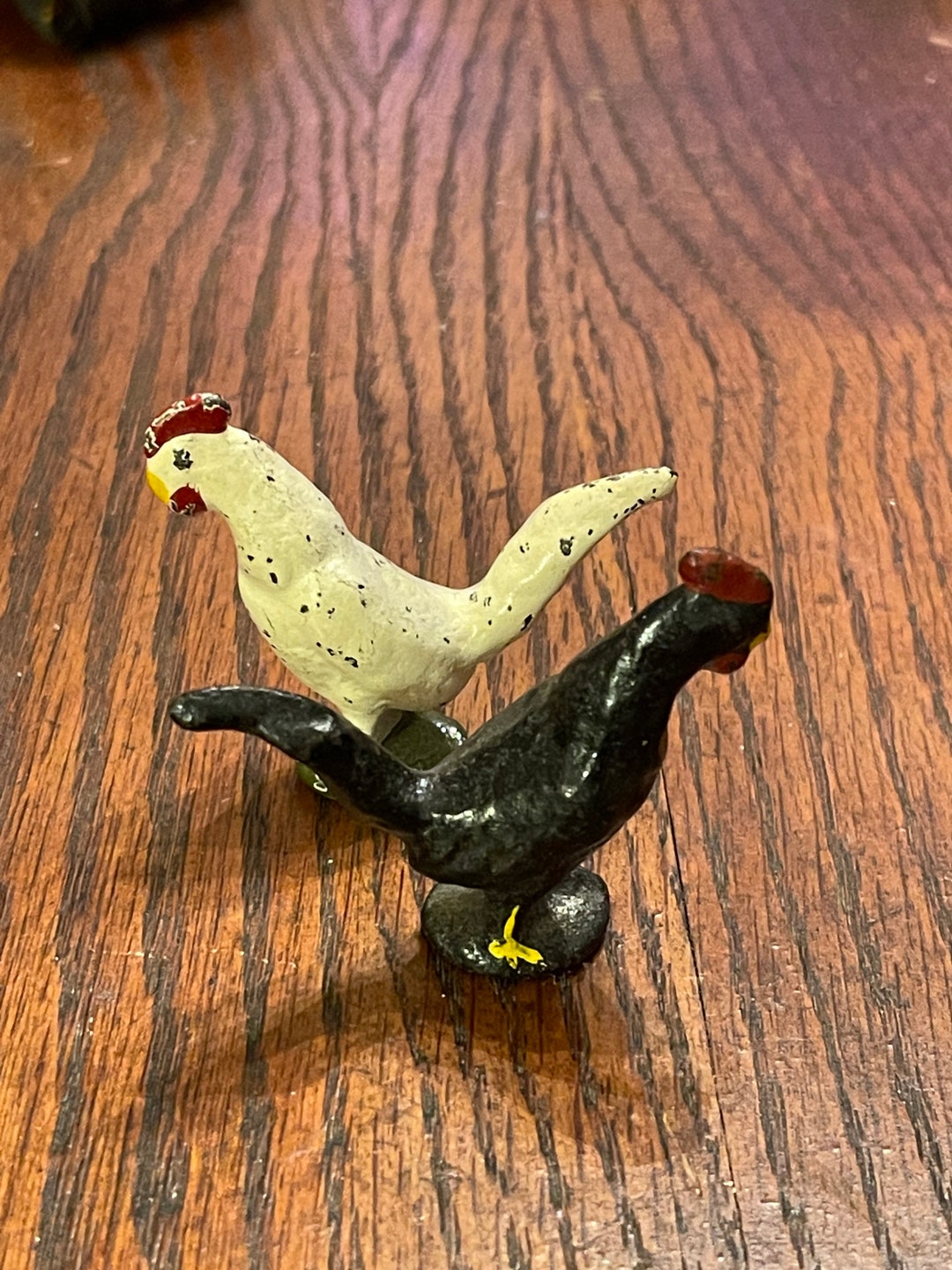 2 Antique Cast-iron Roosters Toys—adorable! - Etsy