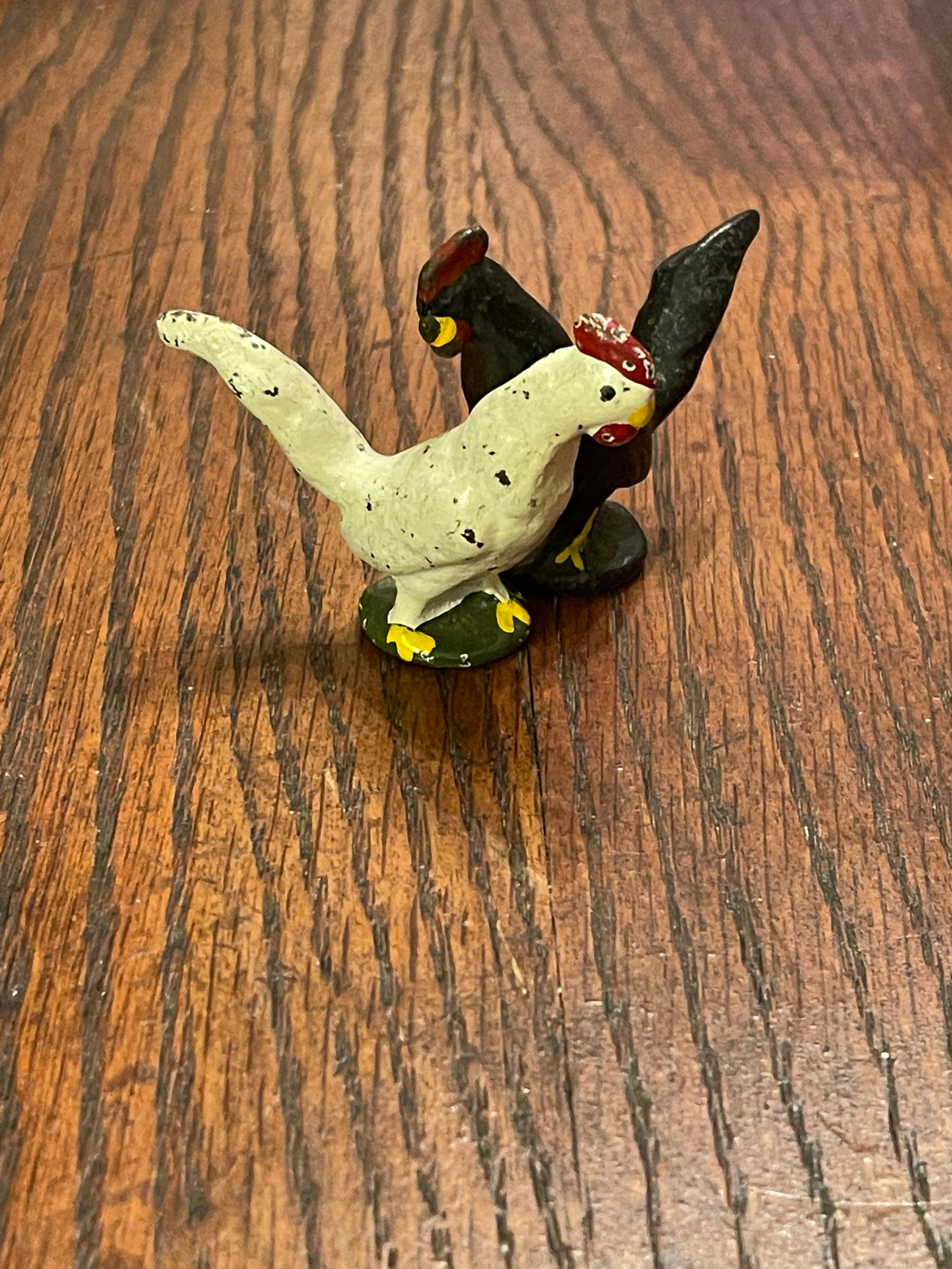 2 Antique Cast-iron Roosters Toys—adorable! - Etsy