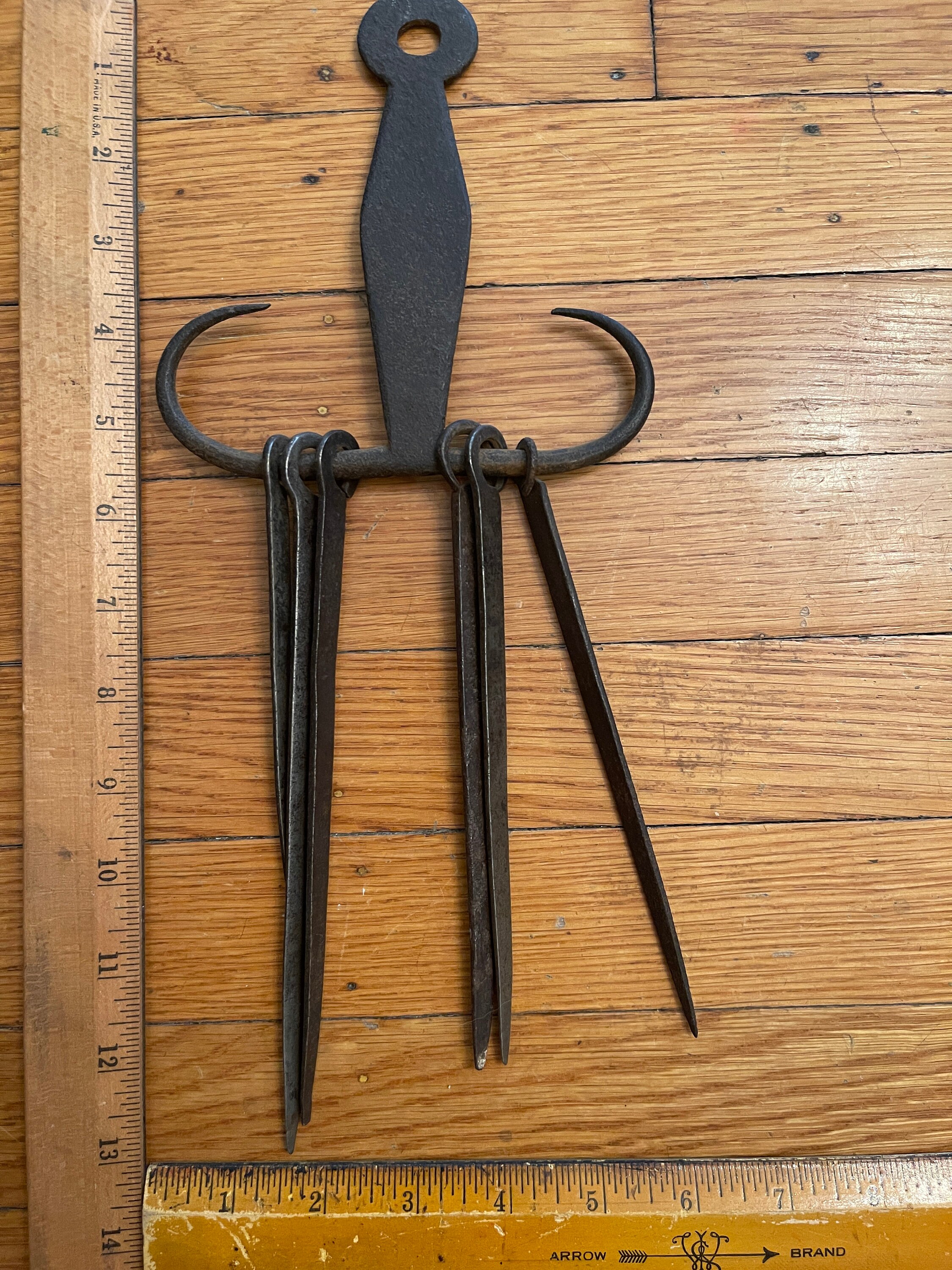 Medium Antique Wrought Iron Skewer Set - Museum Marked - Etsy