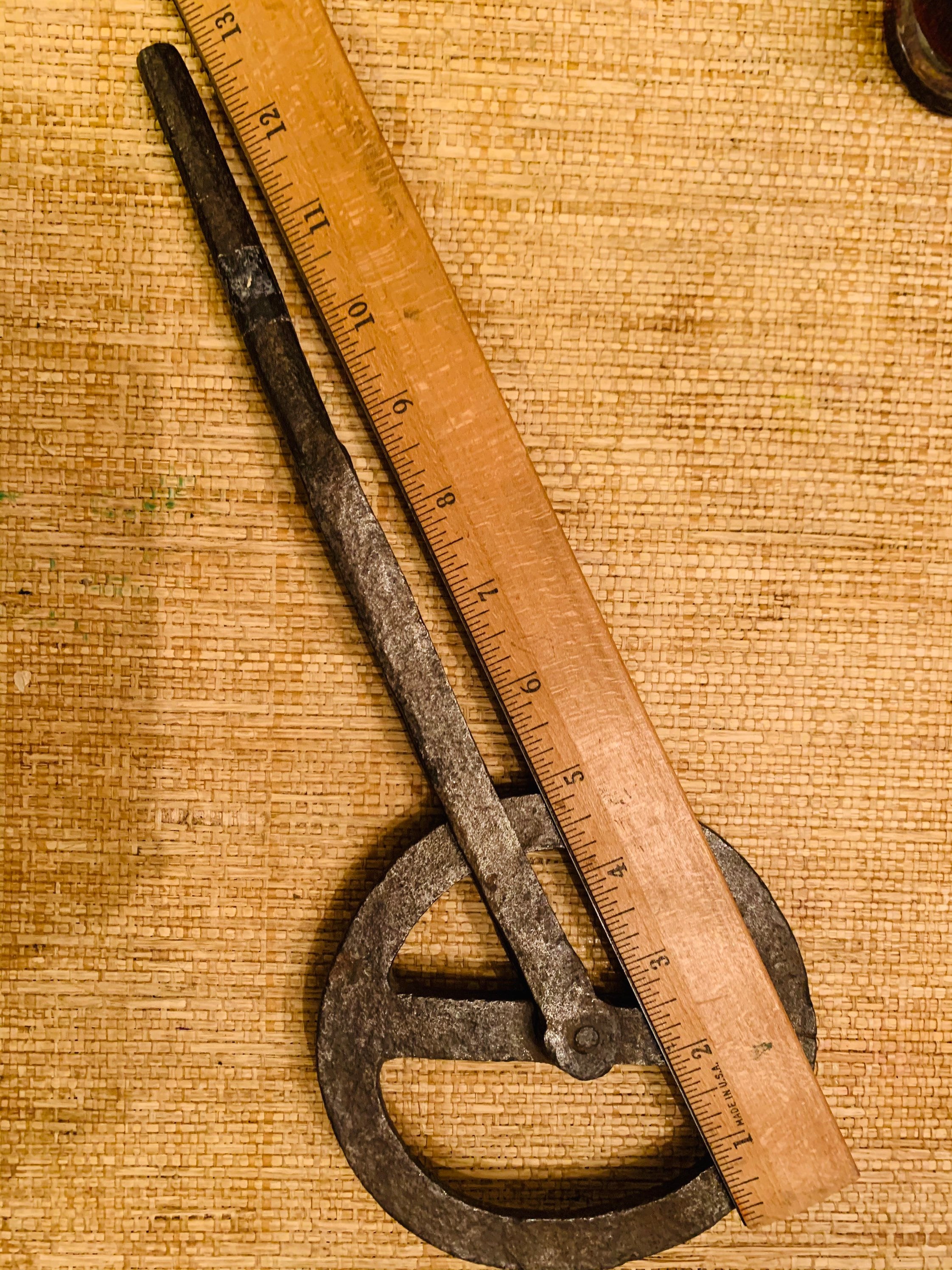 Antique Colonial American Blacksmith or Wagonwright Measuring Wheel ...
