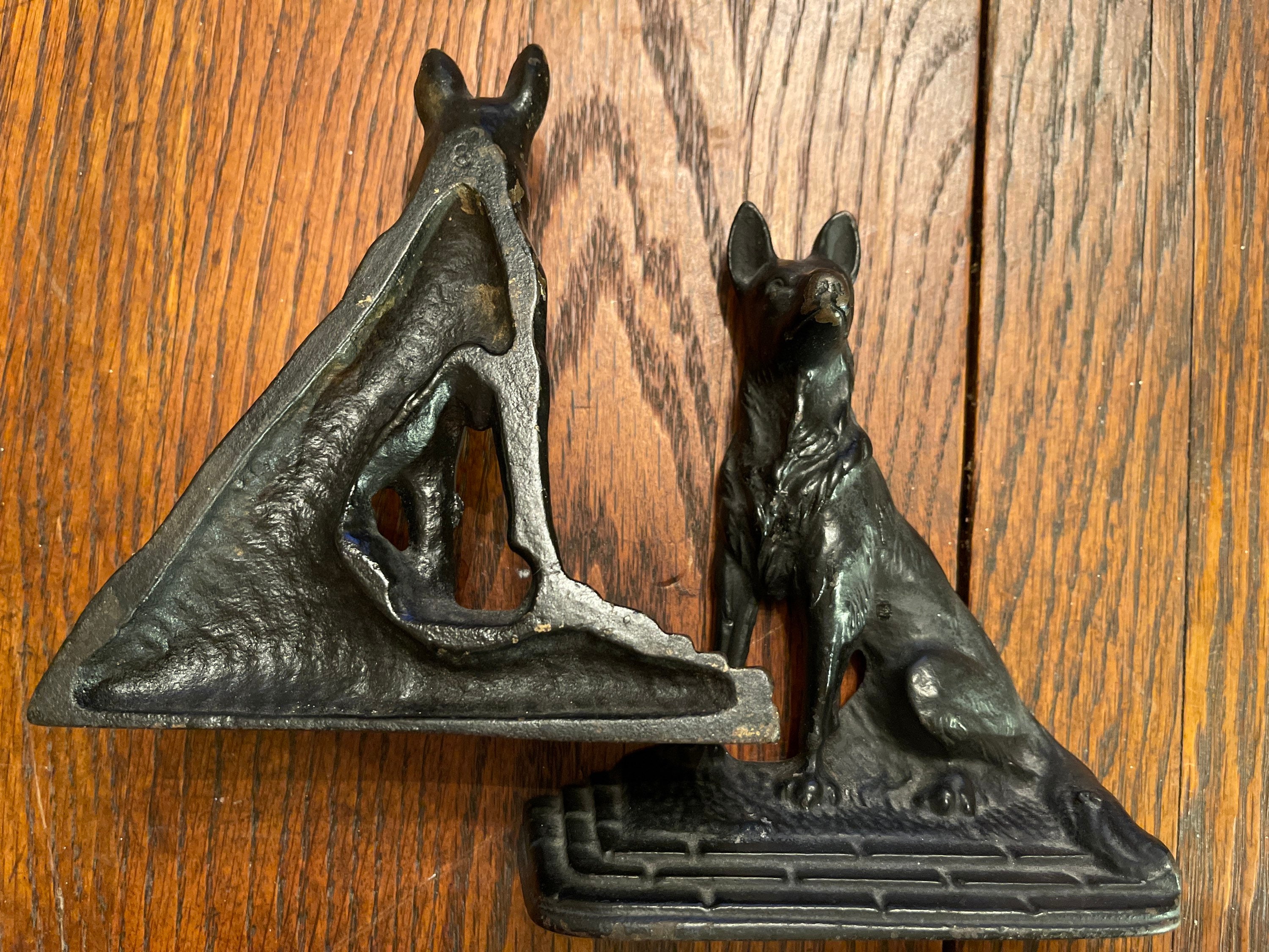 Antique German Shepherd Bookends. Stamped. - Etsy